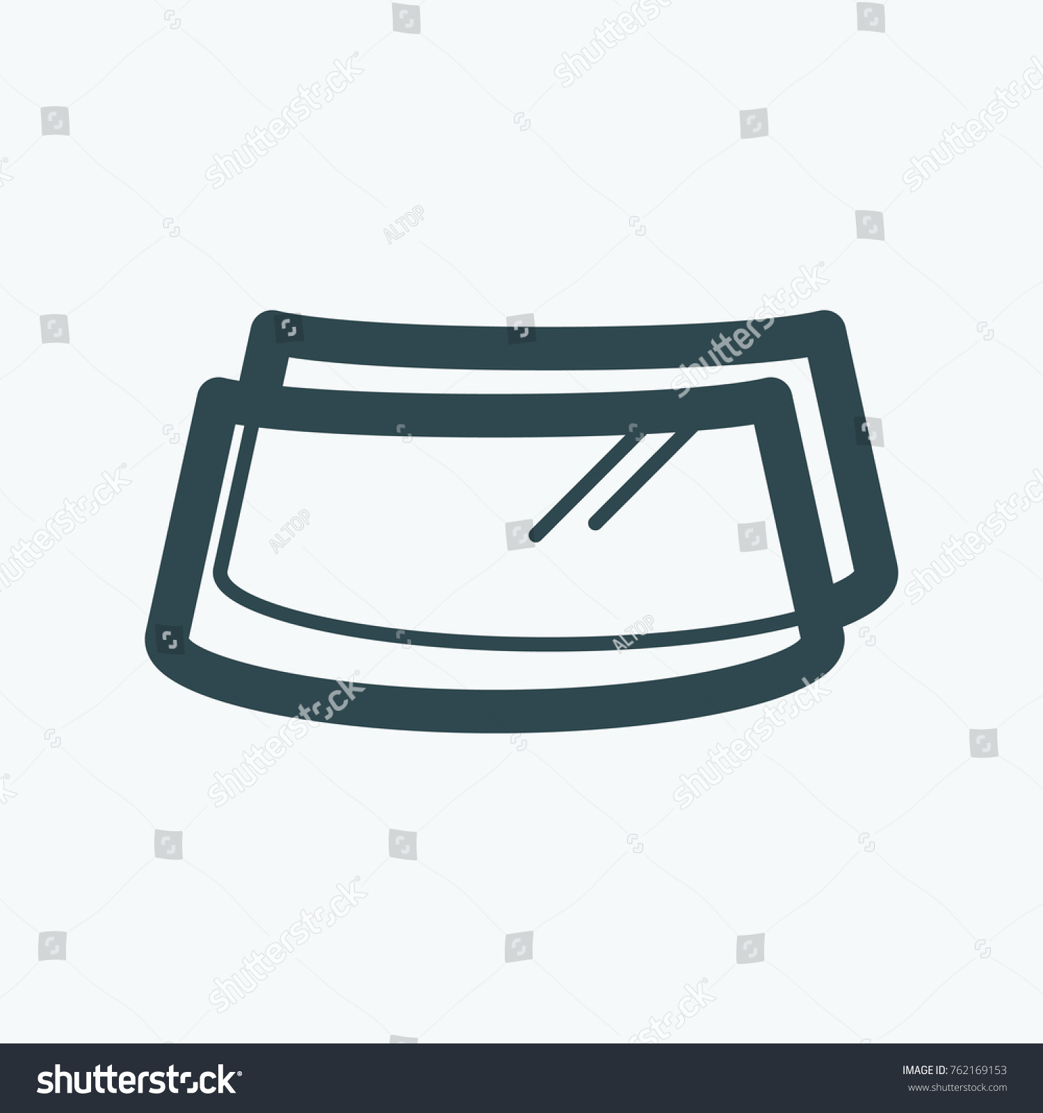 Car Windshield Vector Icon Stock Vector (Royalty Free) 762169153 ...