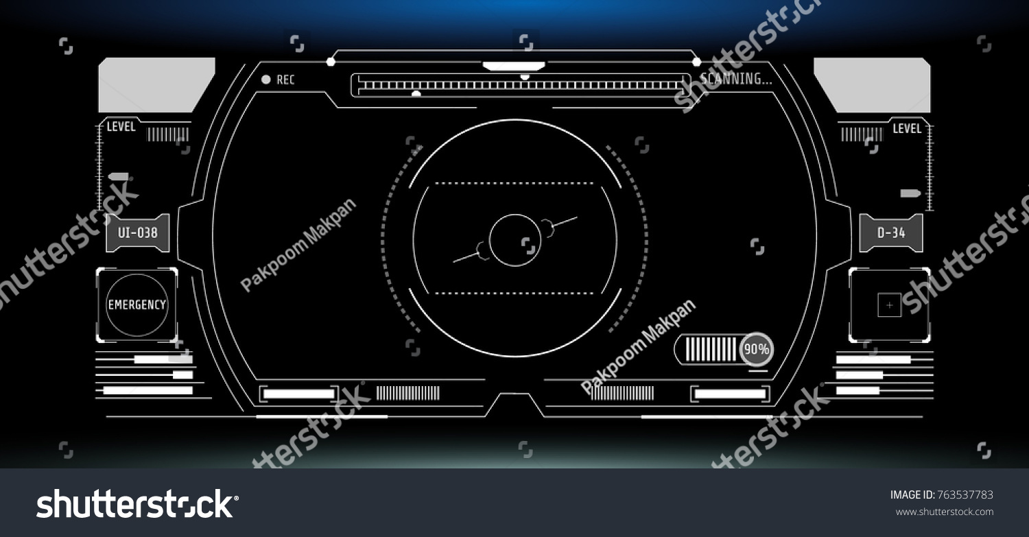 Hud Futuristic Elements Automatic Target Scan Stock Vector (Royalty ... Hud Futuristic Elements Automatic Target Scan Stock Vector (Royalty ...