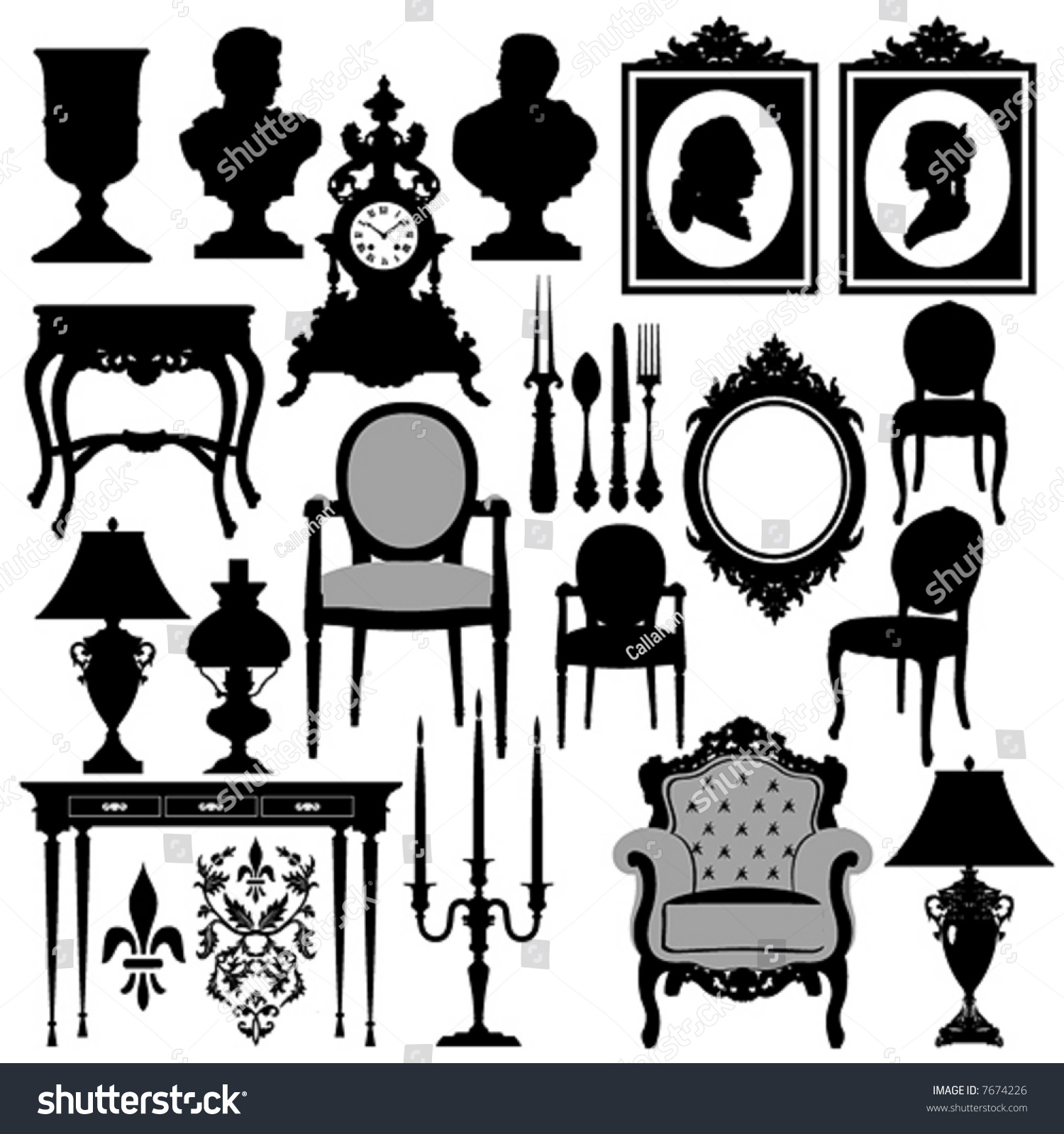 Vector Baroque Objects 2 Stock Vector (Royalty Free) 7674226 | Shutterstock