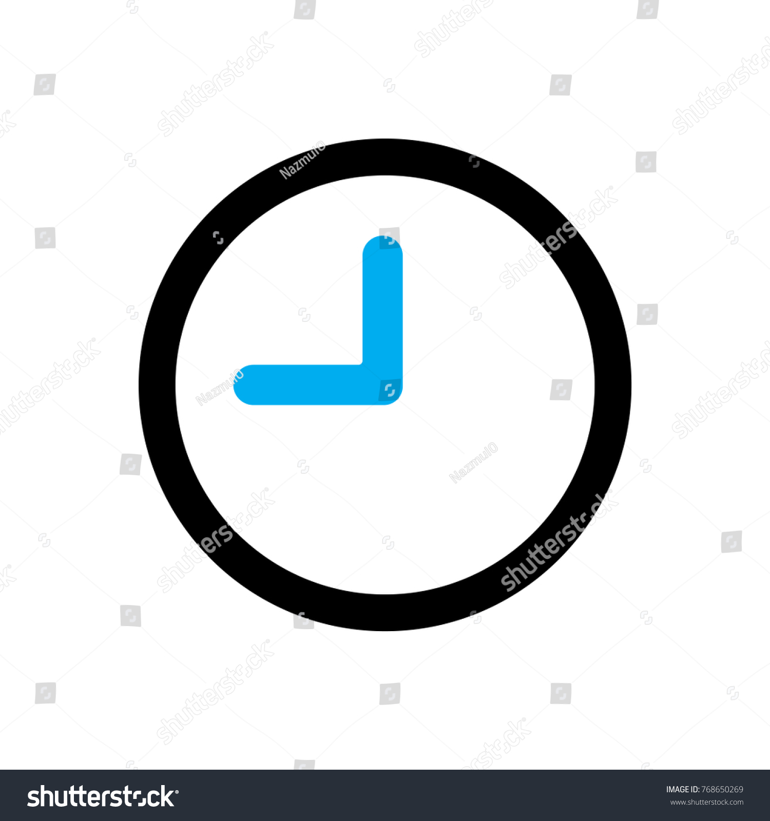 Basic Clock Icon Stock Vector (Royalty Free) 768650269 | Shutterstock