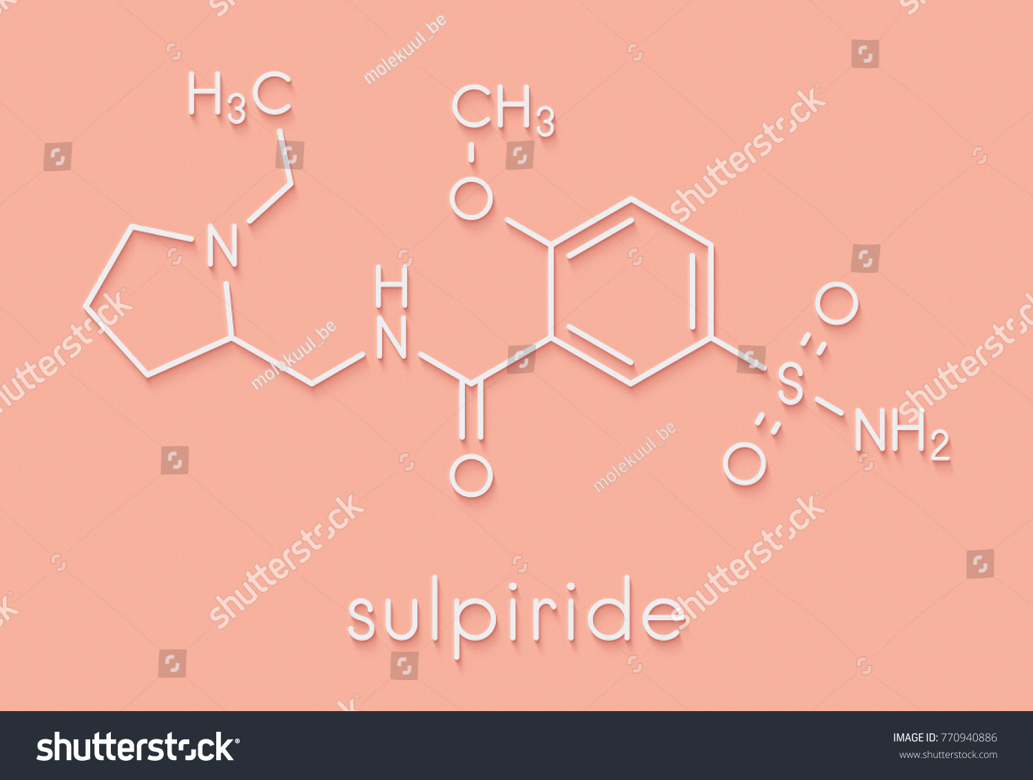 Sulpiride Antipsychotic Neuroleptic Drug Molecule Skeletal Stock ... Sulpiride Antipsychotic Neuroleptic Drug Molecule Skeletal Stock ...