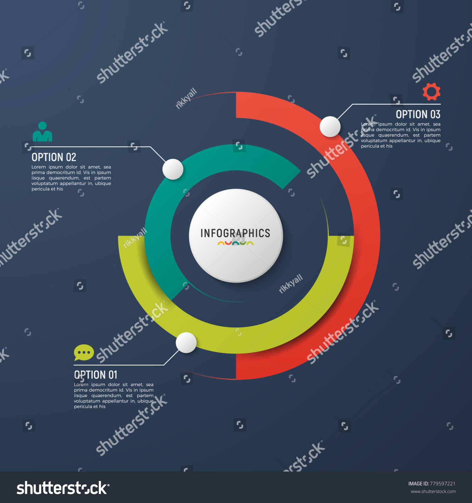 Vector Circle Chart Infographic Template Data Stock Vector (Royalty ...
