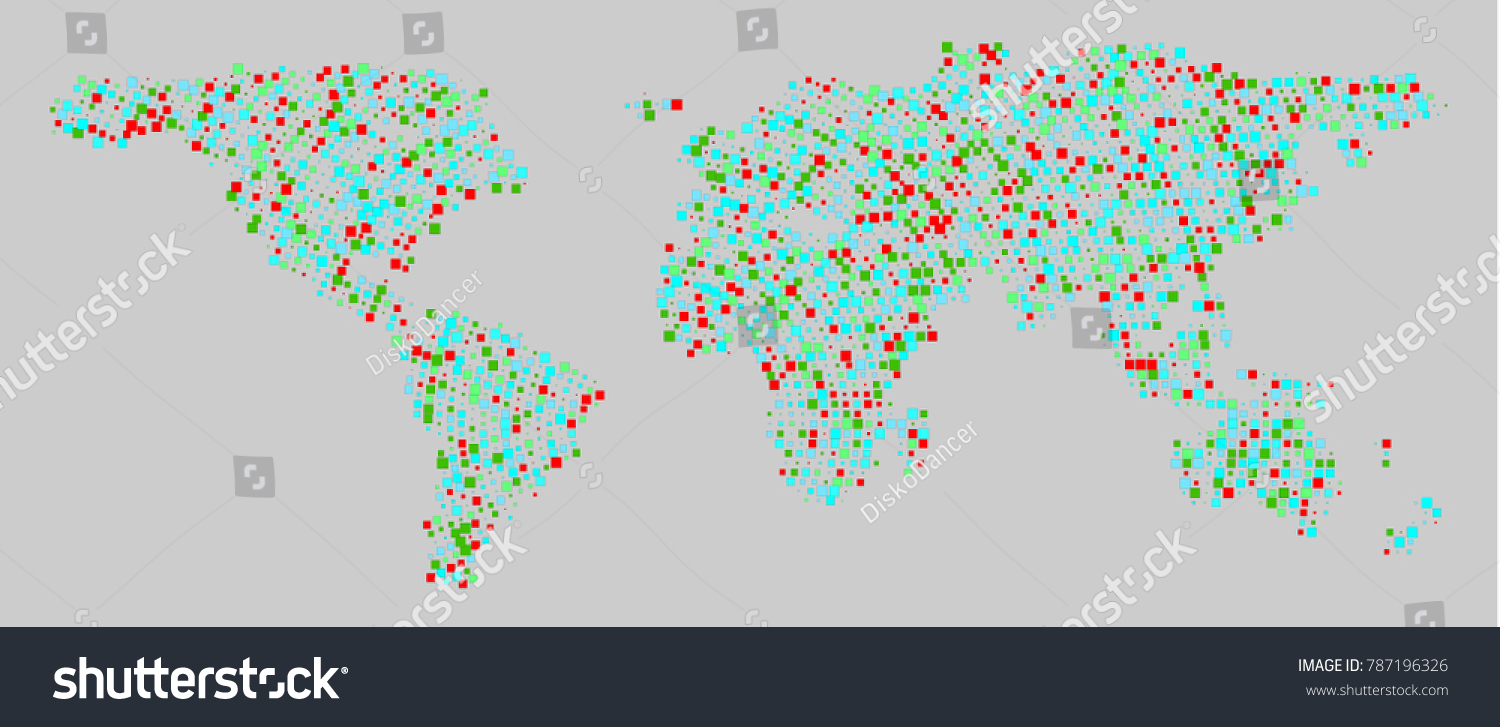 Multicolored Dots World Map Easy Colors Stock Illustration 787196326 ... Multicolored Dots World Map Easy Colors Stock Illustration 787196326 ...