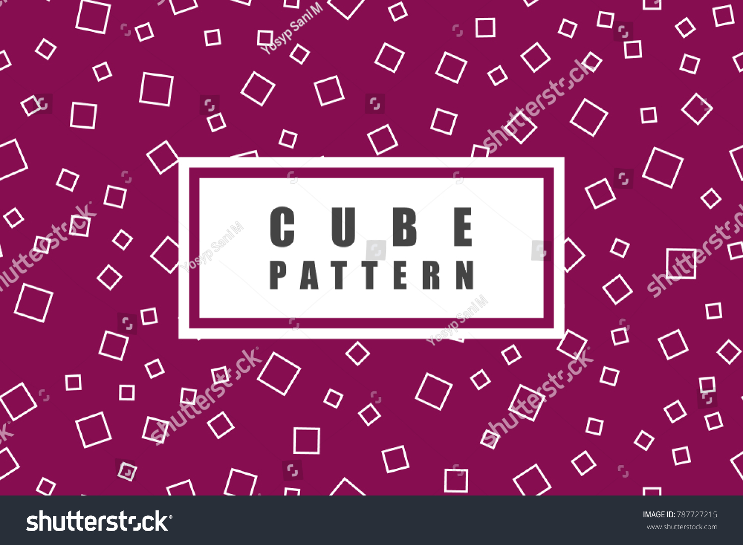 Cube Objects Vector Pattern Geomteric Pattern Stock Vector (Royalty ...