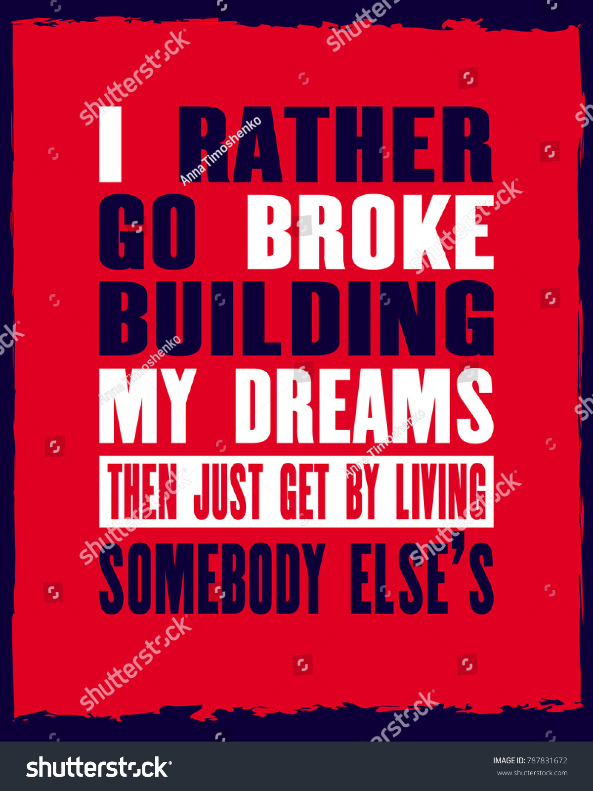 Inspiring Motivation Quote Text Vector Typography Stock Vector Royalty