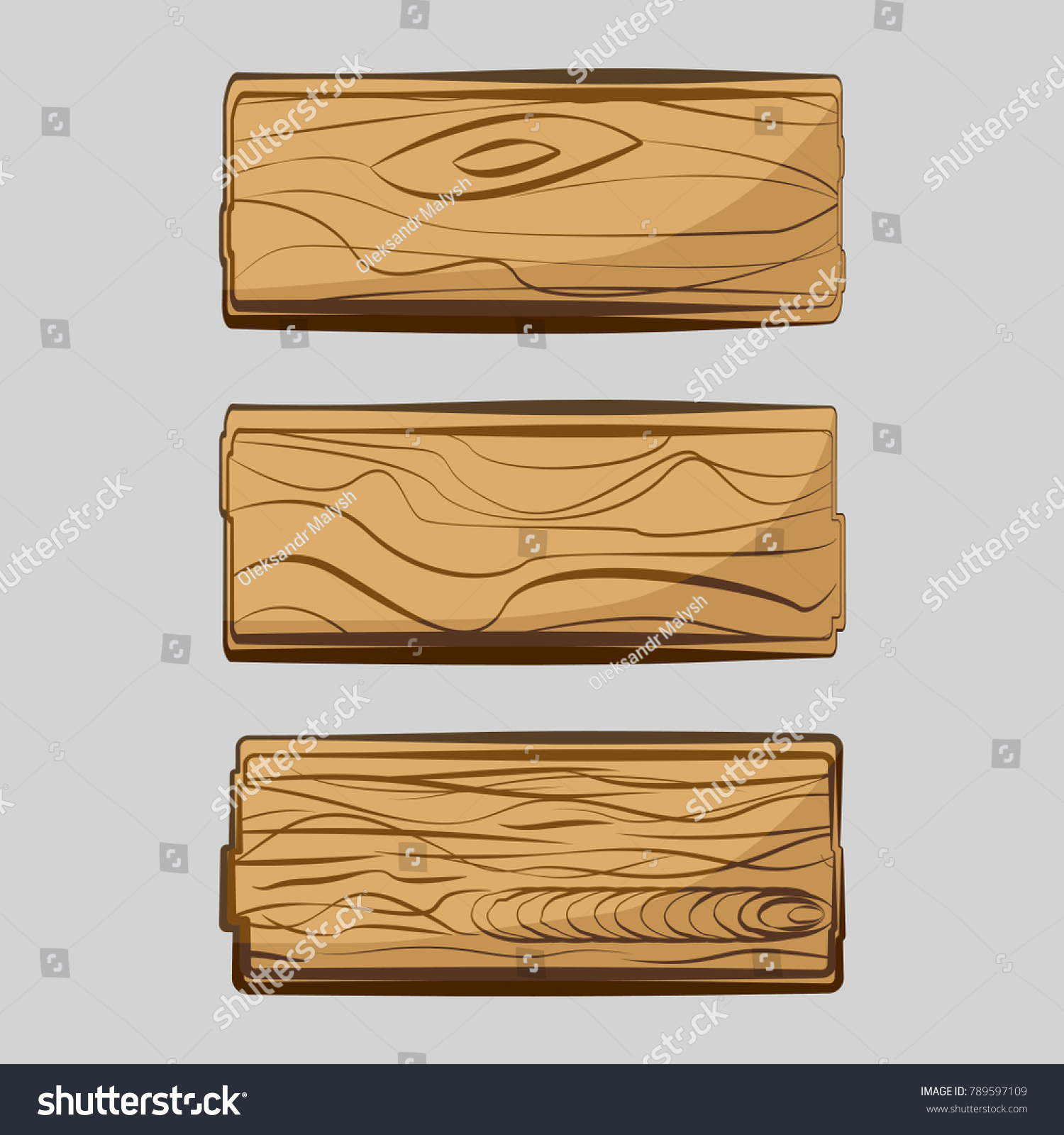 Empty Wooden Sign Rectangular Rectangular Board Stock Vector (Royalty ...