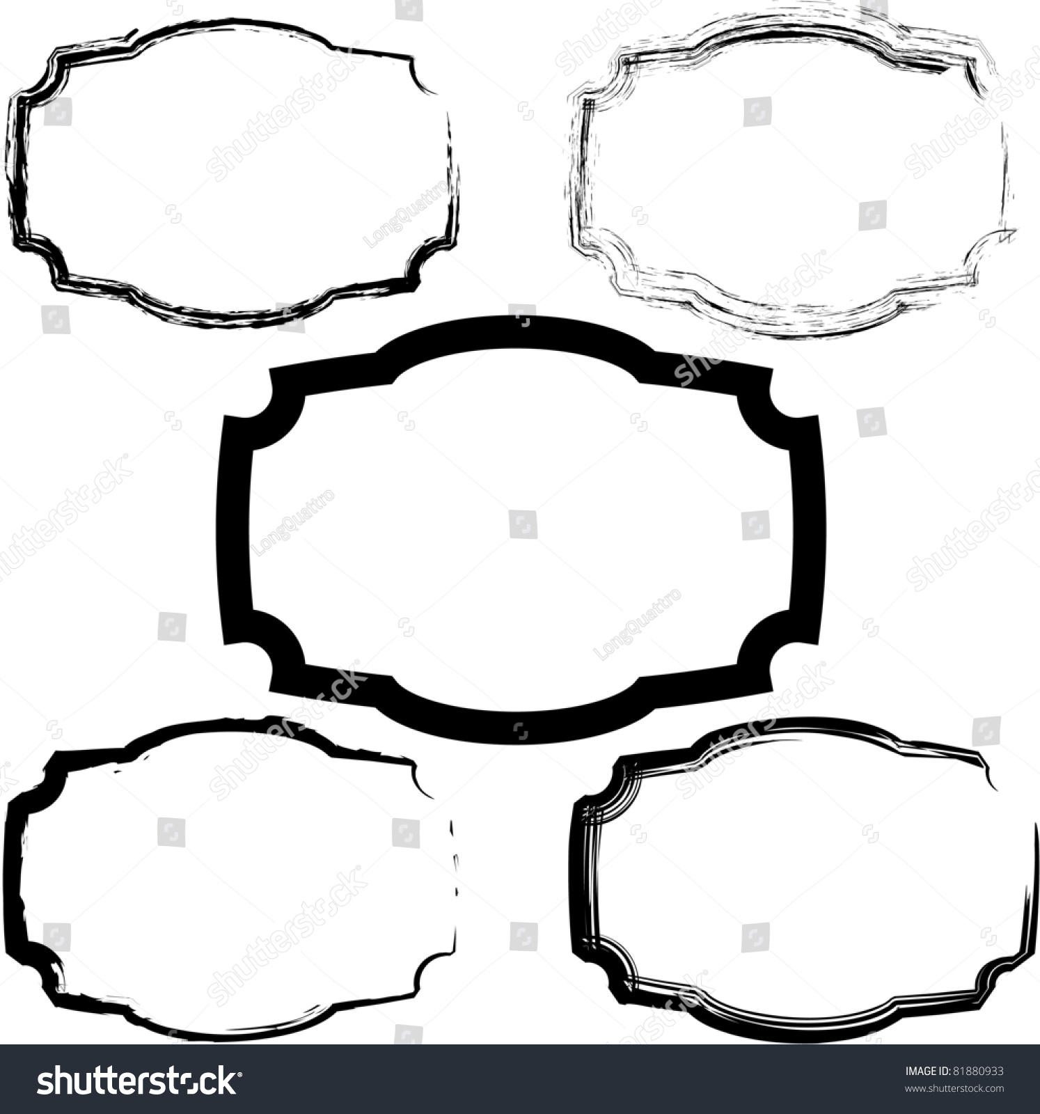 Frames Different Stroke Stock Vector (Royalty Free) 81880933 | Shutterstock