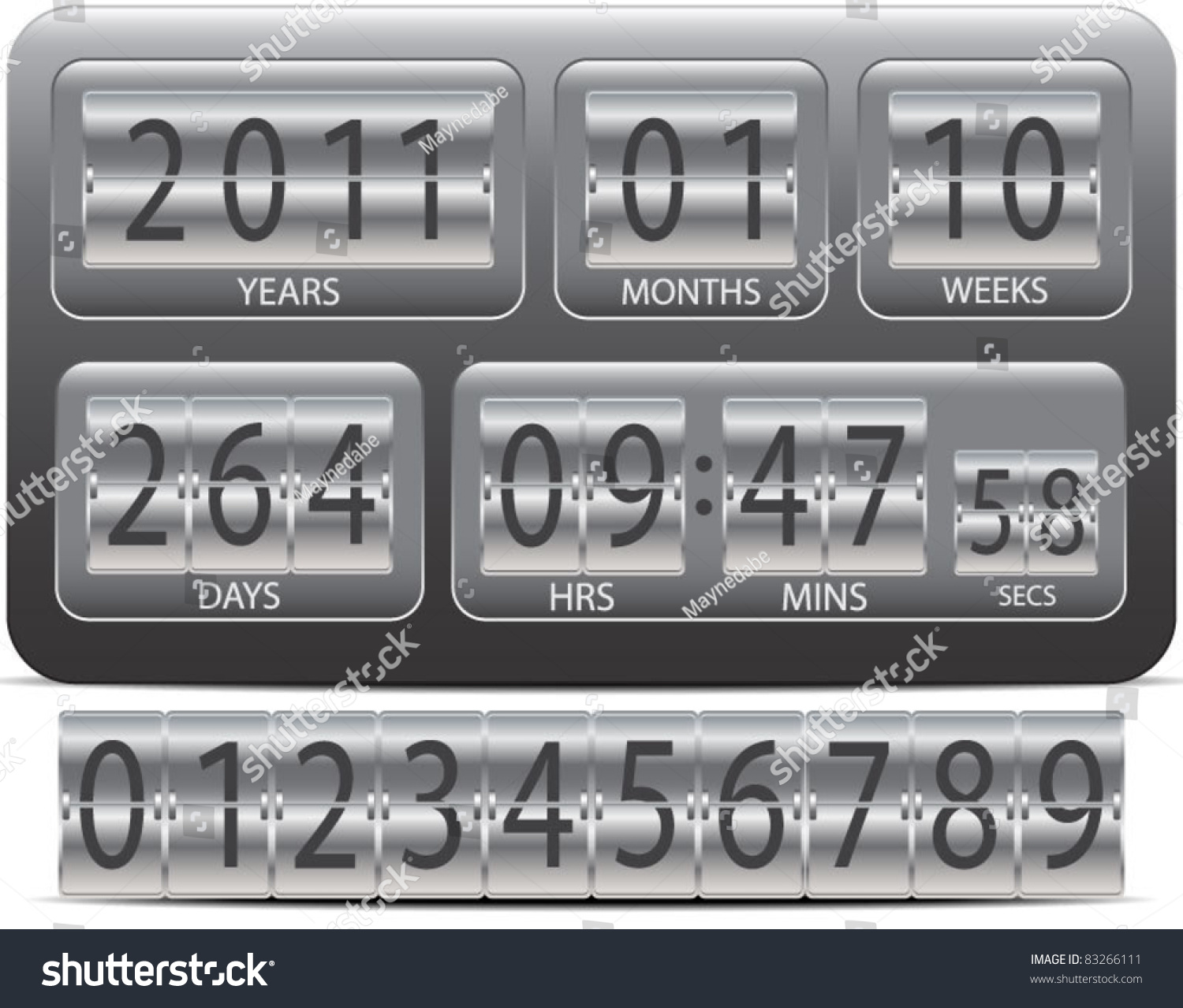 Countdown Timervector Easy Editable Stock Vector (Royalty Free ...