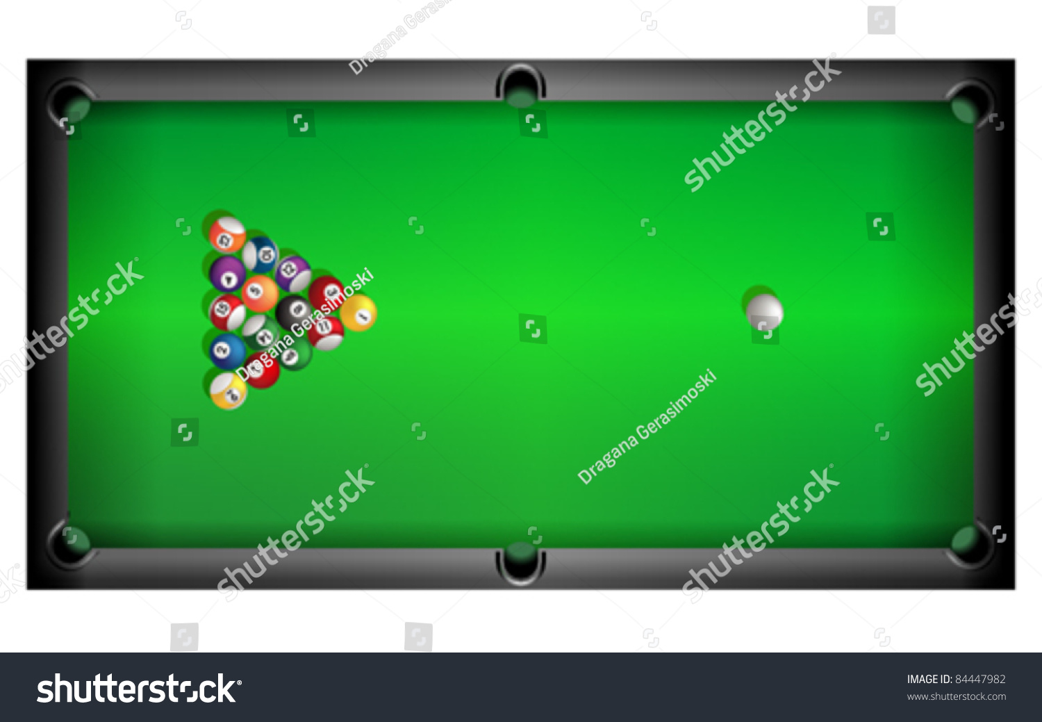 Pool Table Vector Stock Vector (Royalty Free) 84447982 | Shutterstock