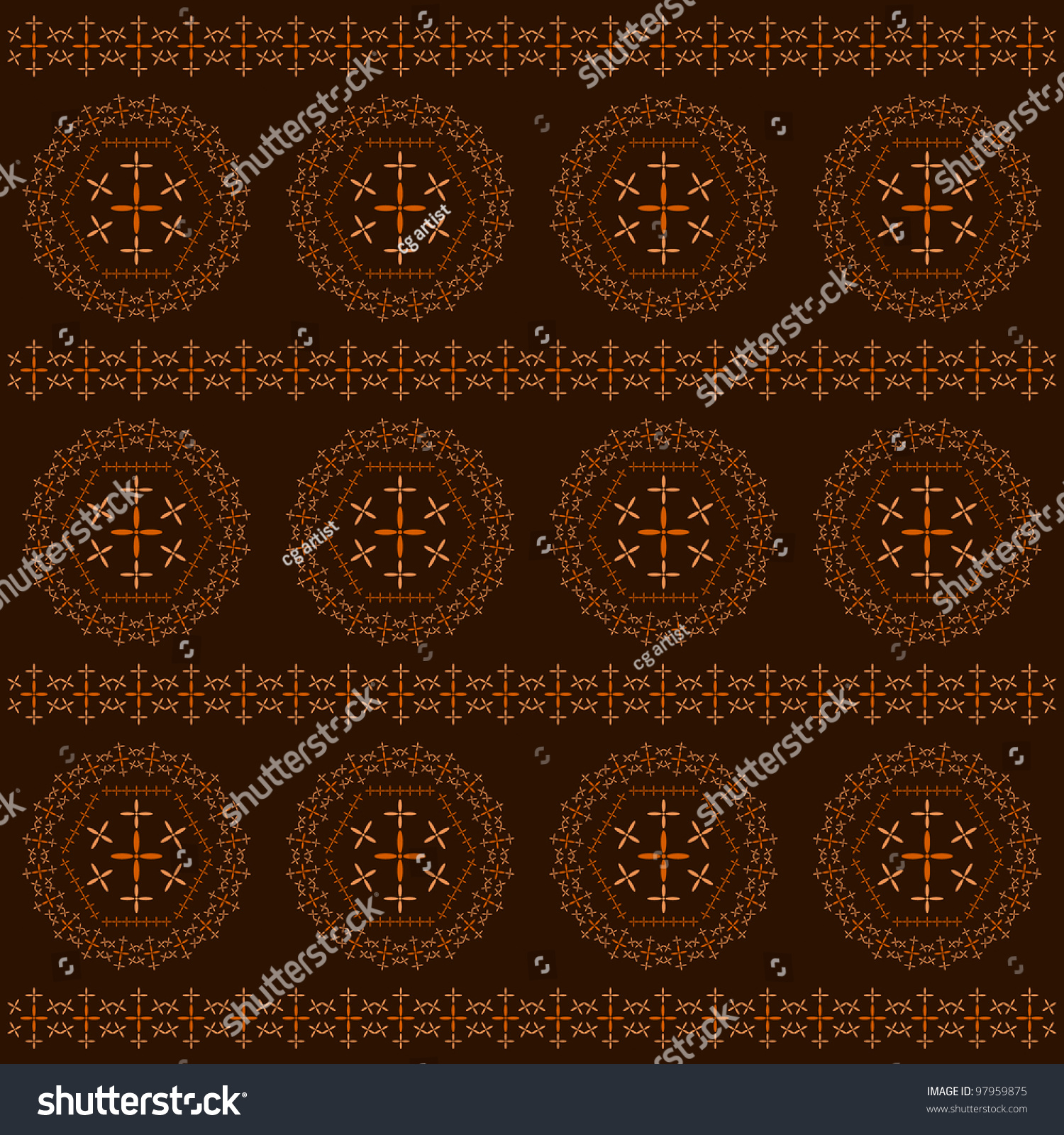 Creative Repeating Pattern Stock Vector (Royalty Free) 97959875 ...