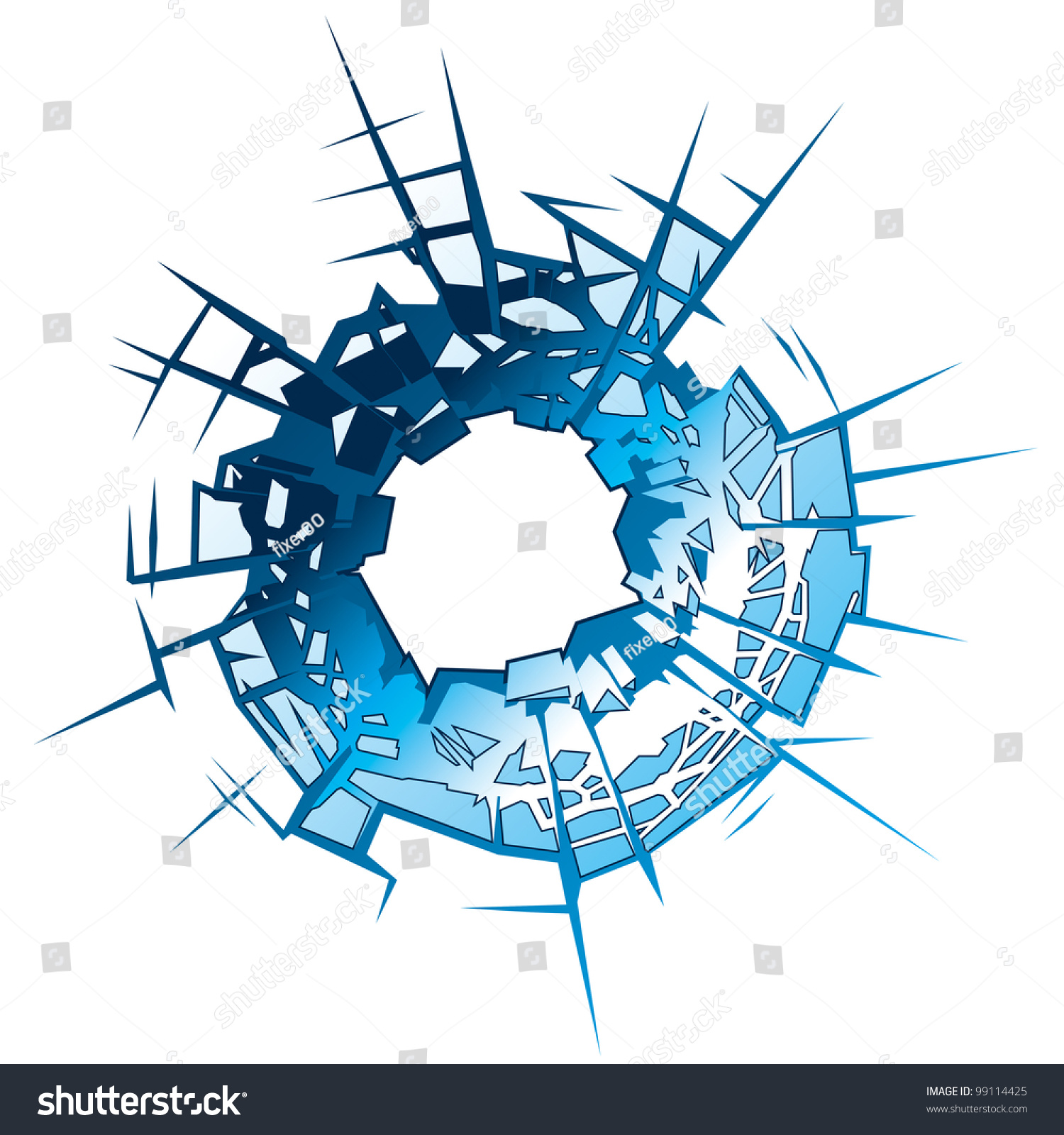 Bullet Hole Glass Vector Illustration Stock Vector Royalty Free 99114425 Shutterstock