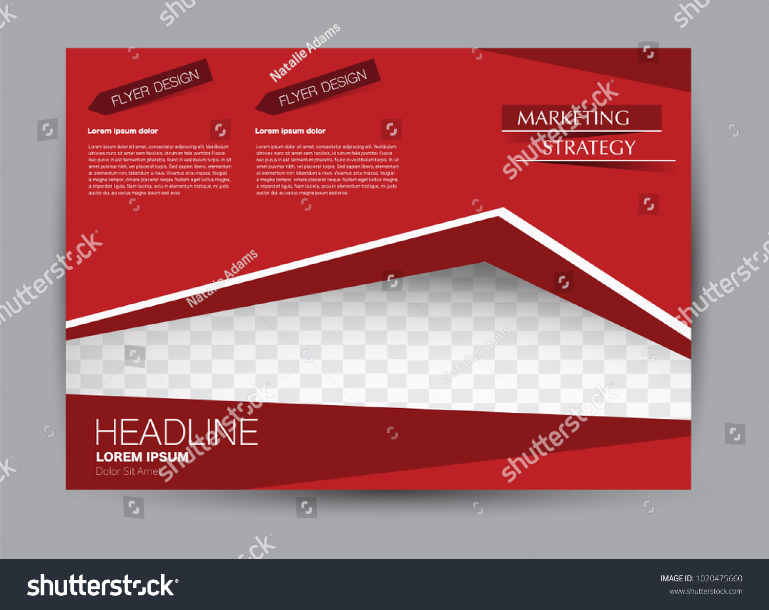 Landscape wide flyer template. Billboard banner - Royalty Free Stock ...