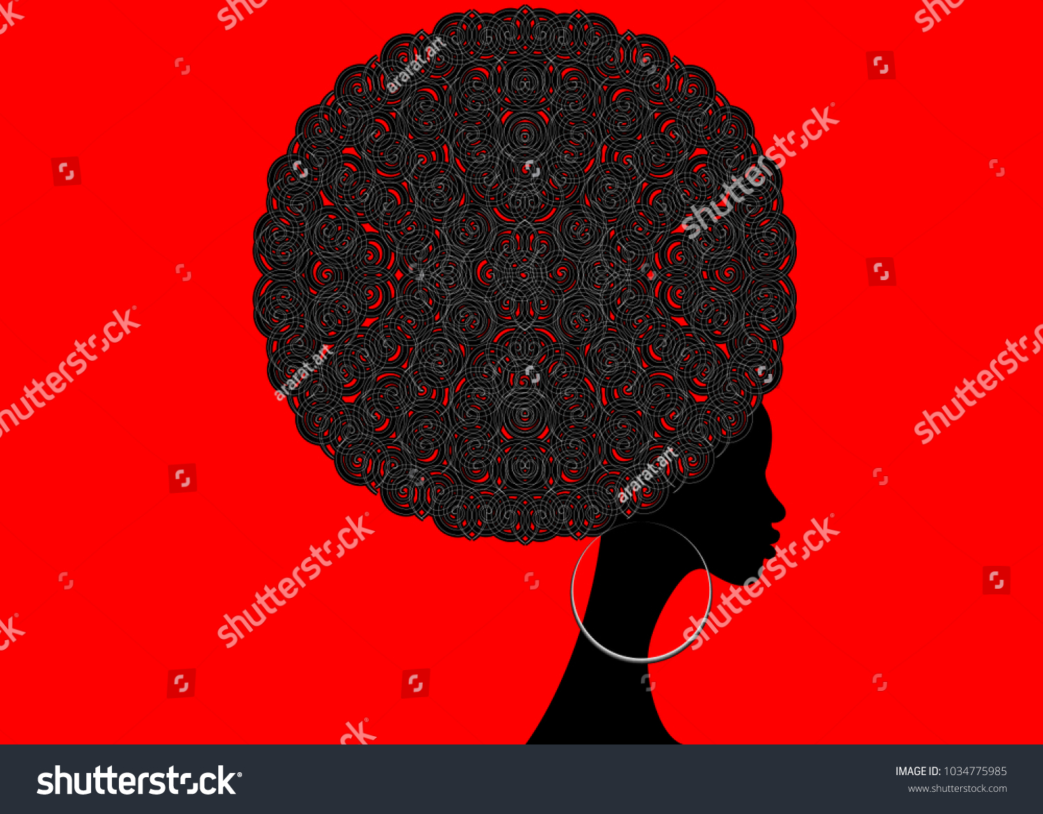 Portrait African Women Dark Skin Female Face Royalty Free Stock