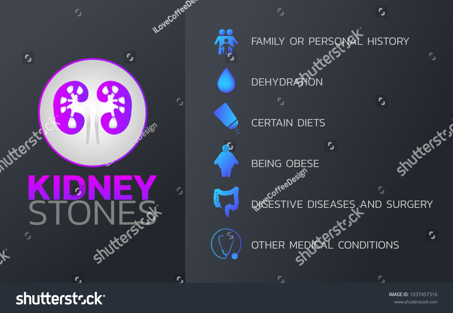 Kidney Stones icon design, infographic health, - Royalty Free Stock ...