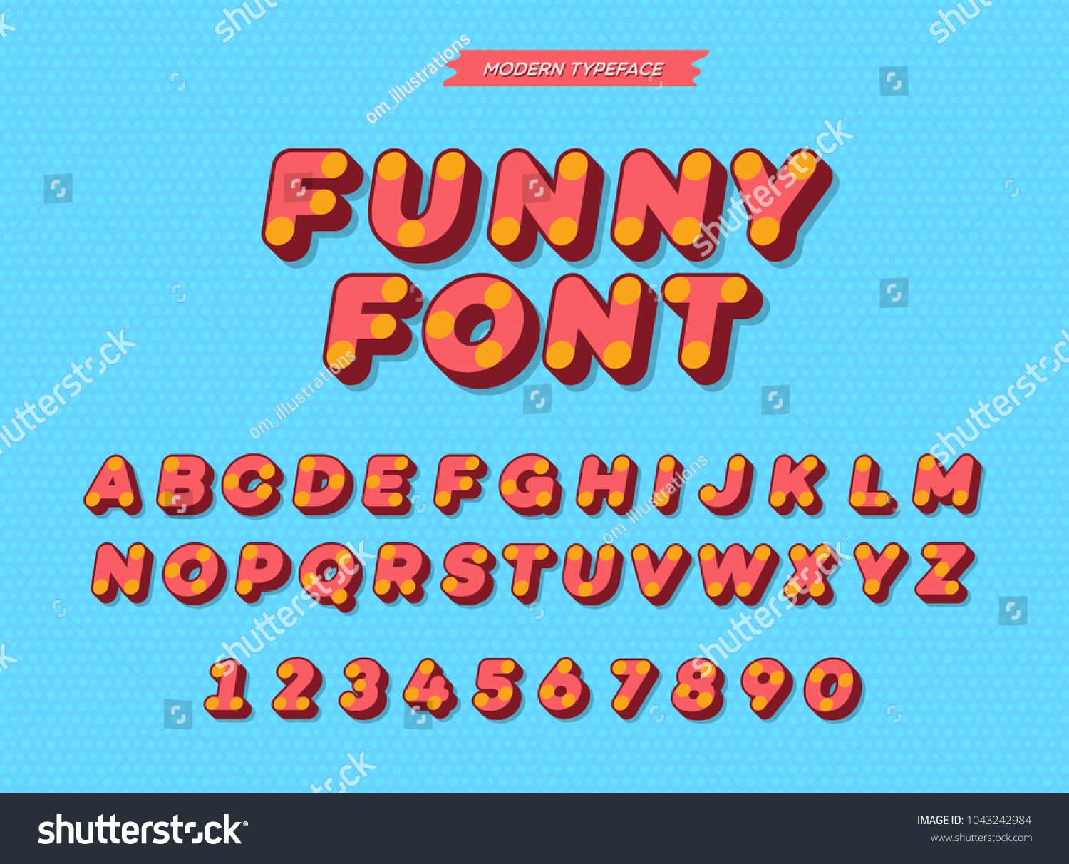 Vector slanted 3d sans serif alphabet. Colorful - Royalty Free Stock ...