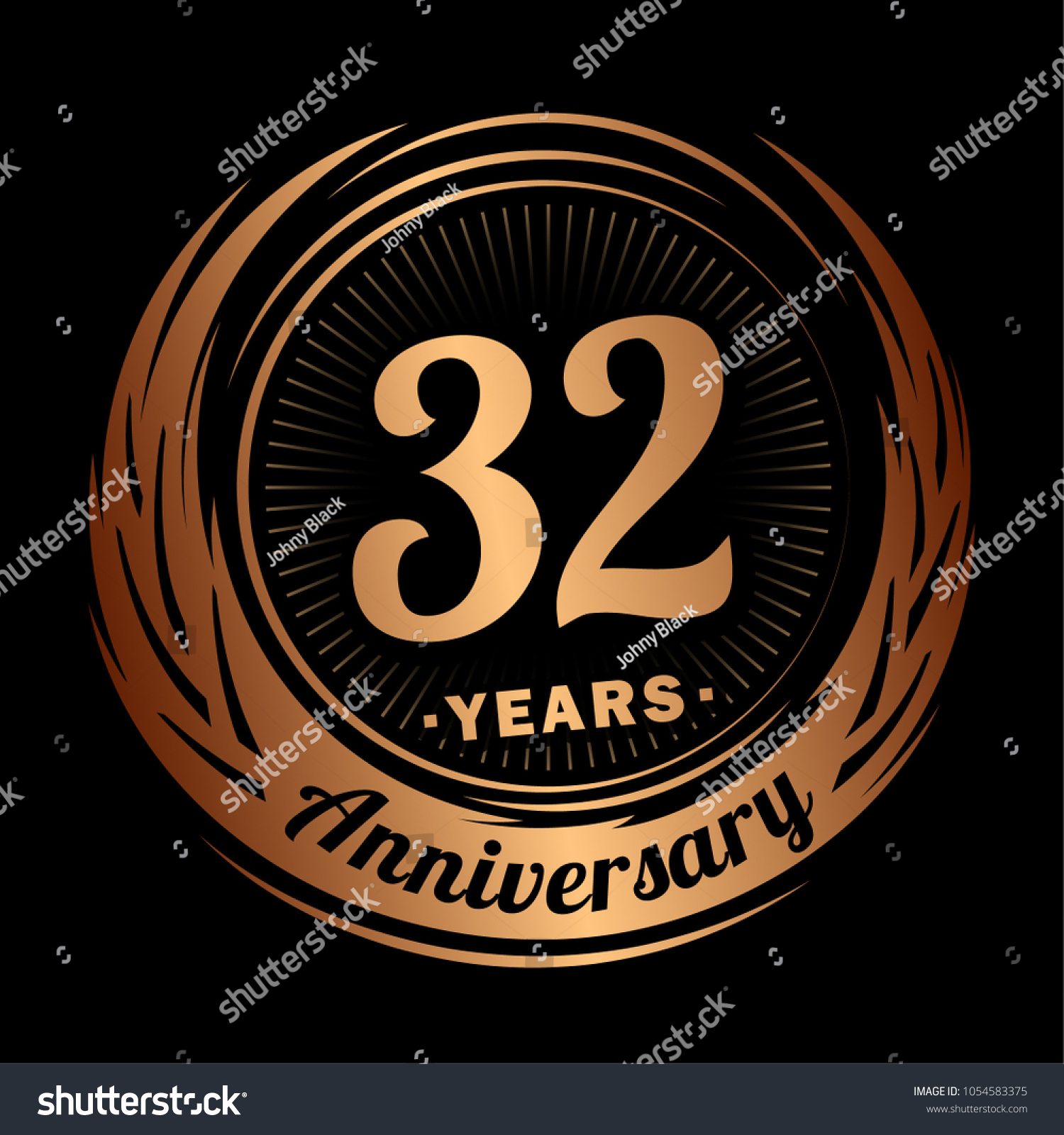 32 years anniversary. Anniversary logo design. - Royalty Free Stock ...
