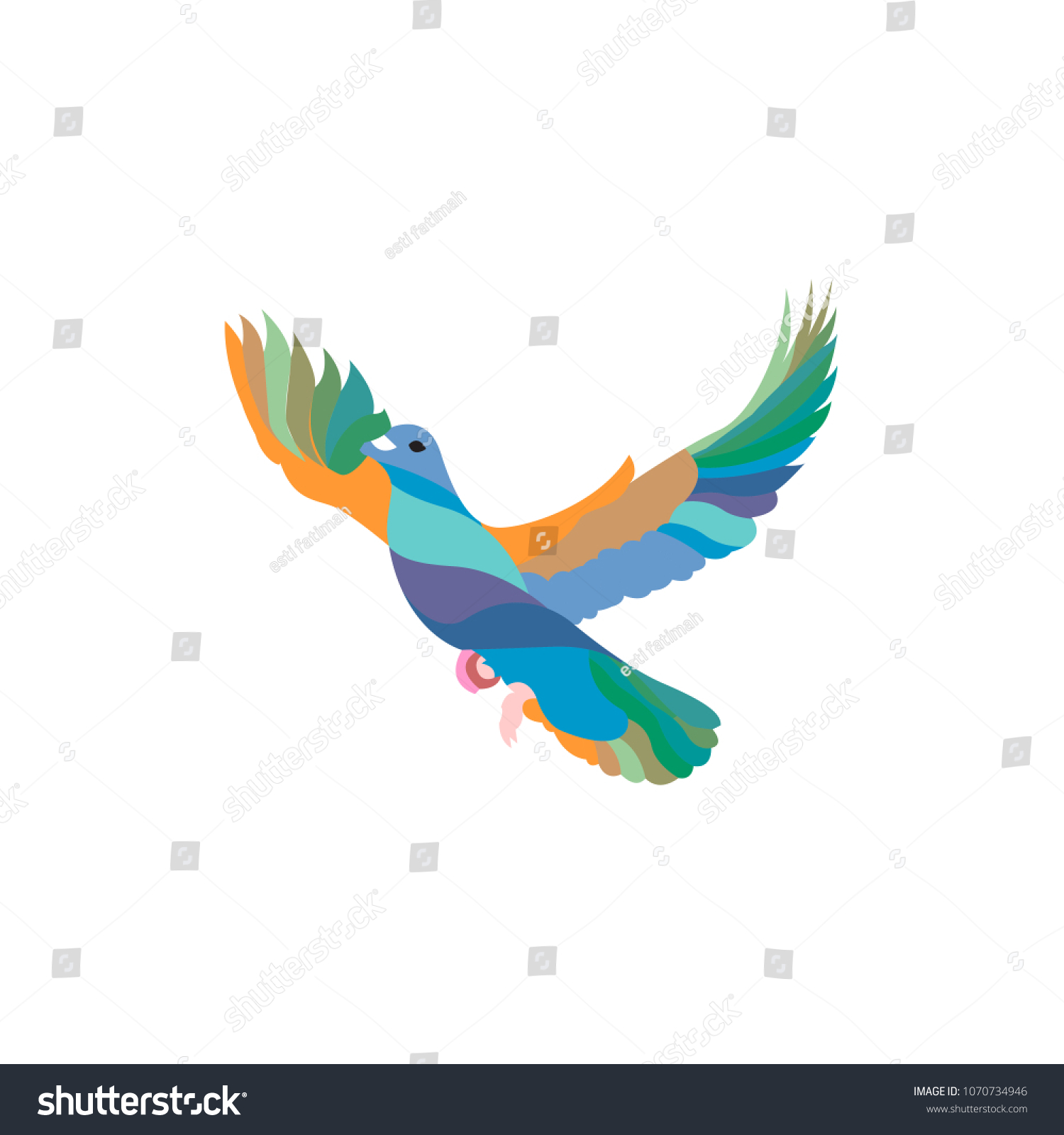 abstract flying pigeon logo element - Royalty Free Stock Vector ...