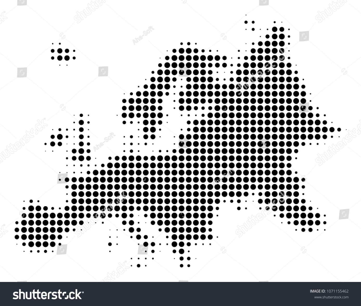 Europe Map halftone raster pictogram. - Royalty Free Stock Photo ...