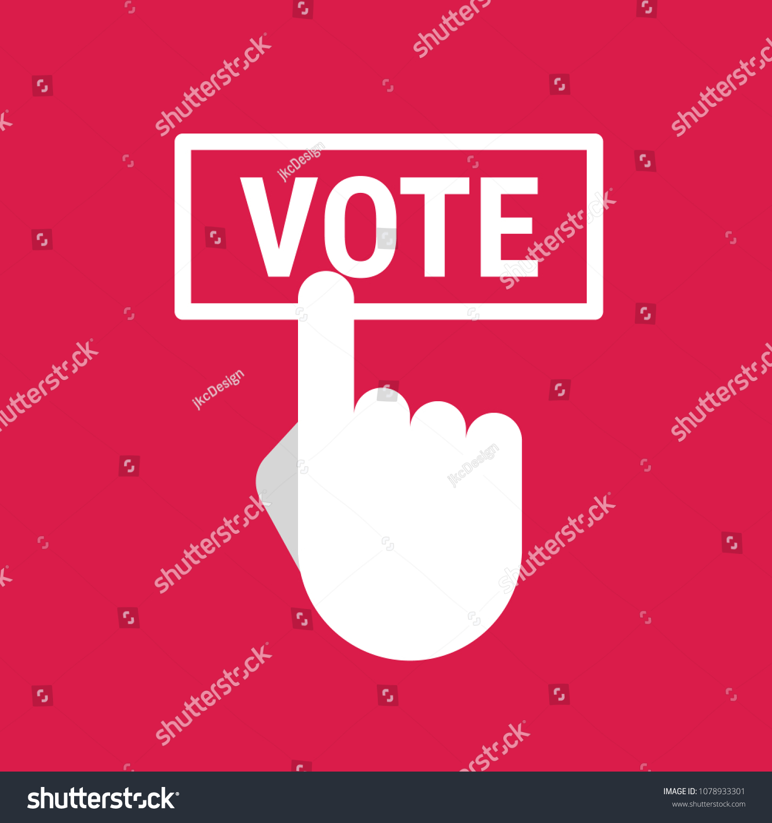 Hand pressing a button with the text VOTE icon. - Royalty Free Stock ...