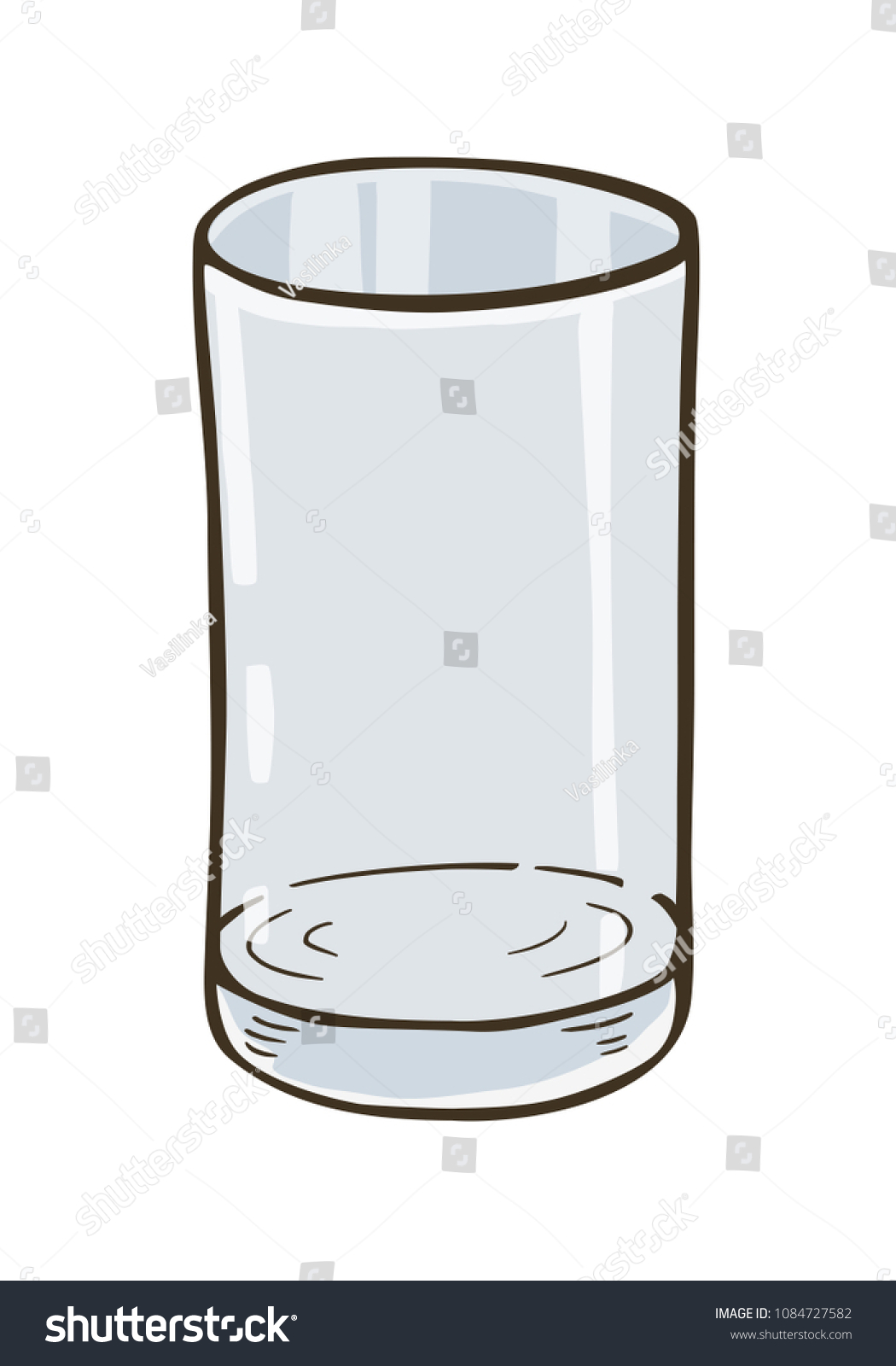 Empty vector glass. Cartoon glass. - Royalty Free Stock Vector ...