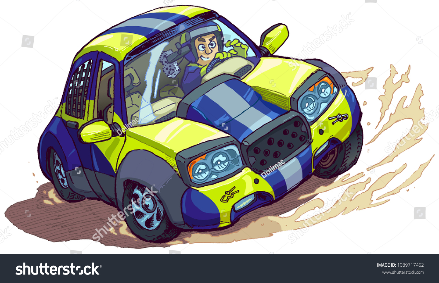 Vector cartoon clip art illustration of a rally - Royalty Free Stock ...