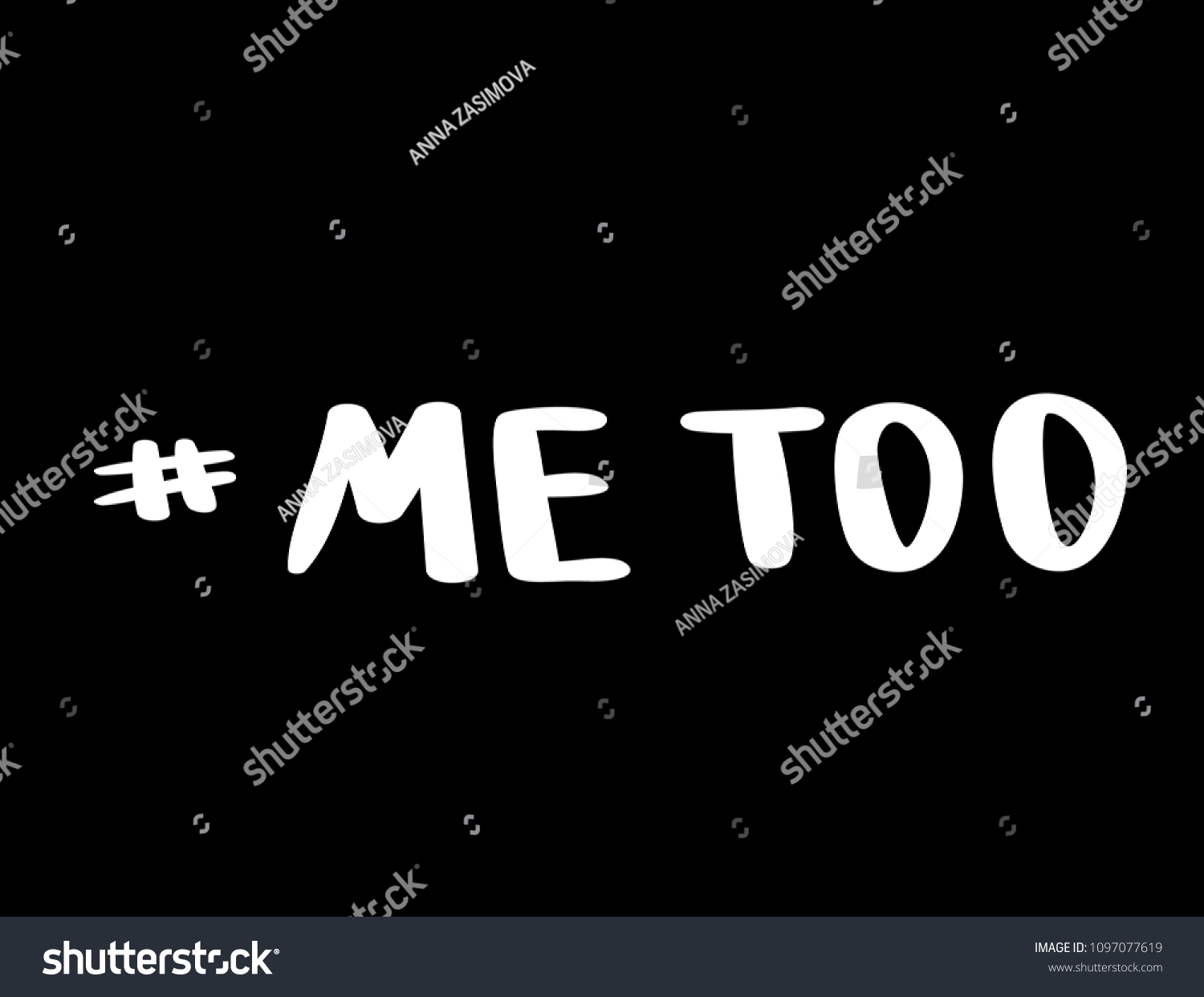 Me Too Hand Lettering A Call To Stand Against Royalty Free Stock