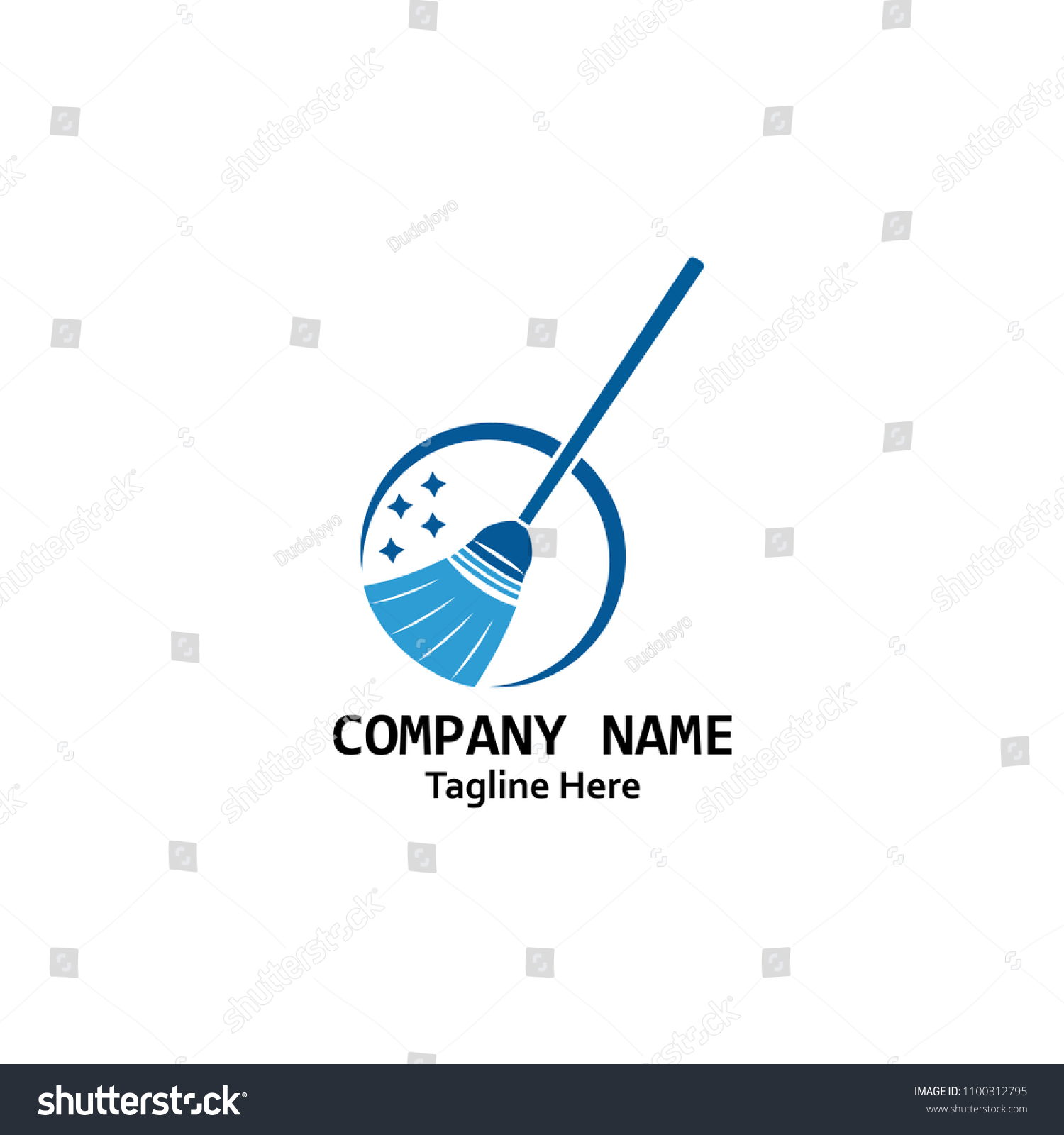 broom - clean logo template - Royalty Free Stock Vector 1100312795 ...