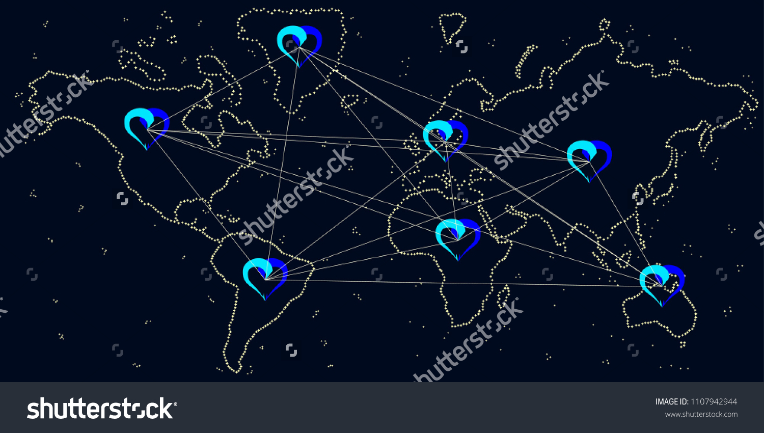 Map of the World with Global Destinations. - Royalty Free Stock Photo ...
