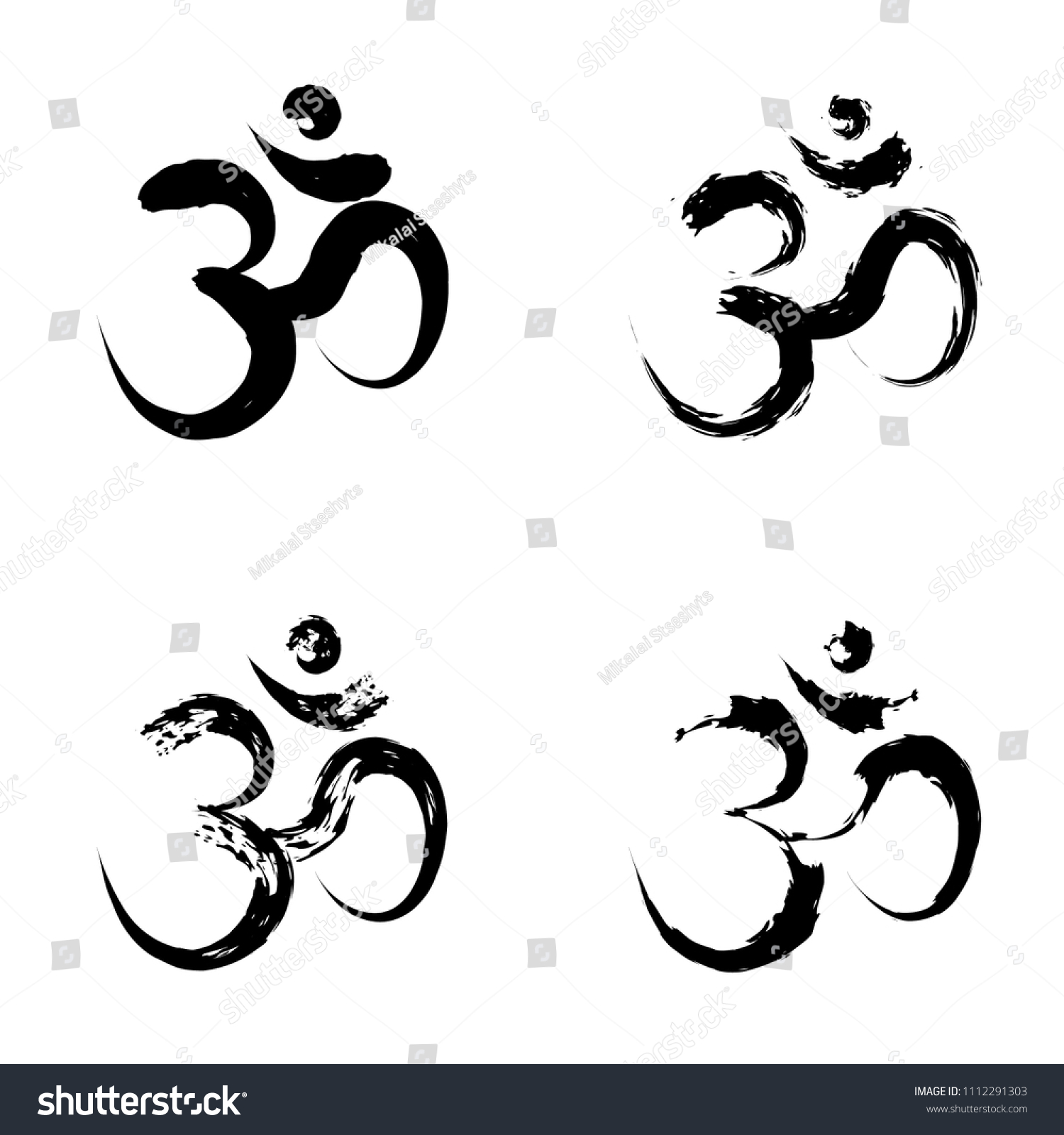 Om (Aum) brush symbol. Om (Aum) grunge style. Om - Royalty Free Stock ...