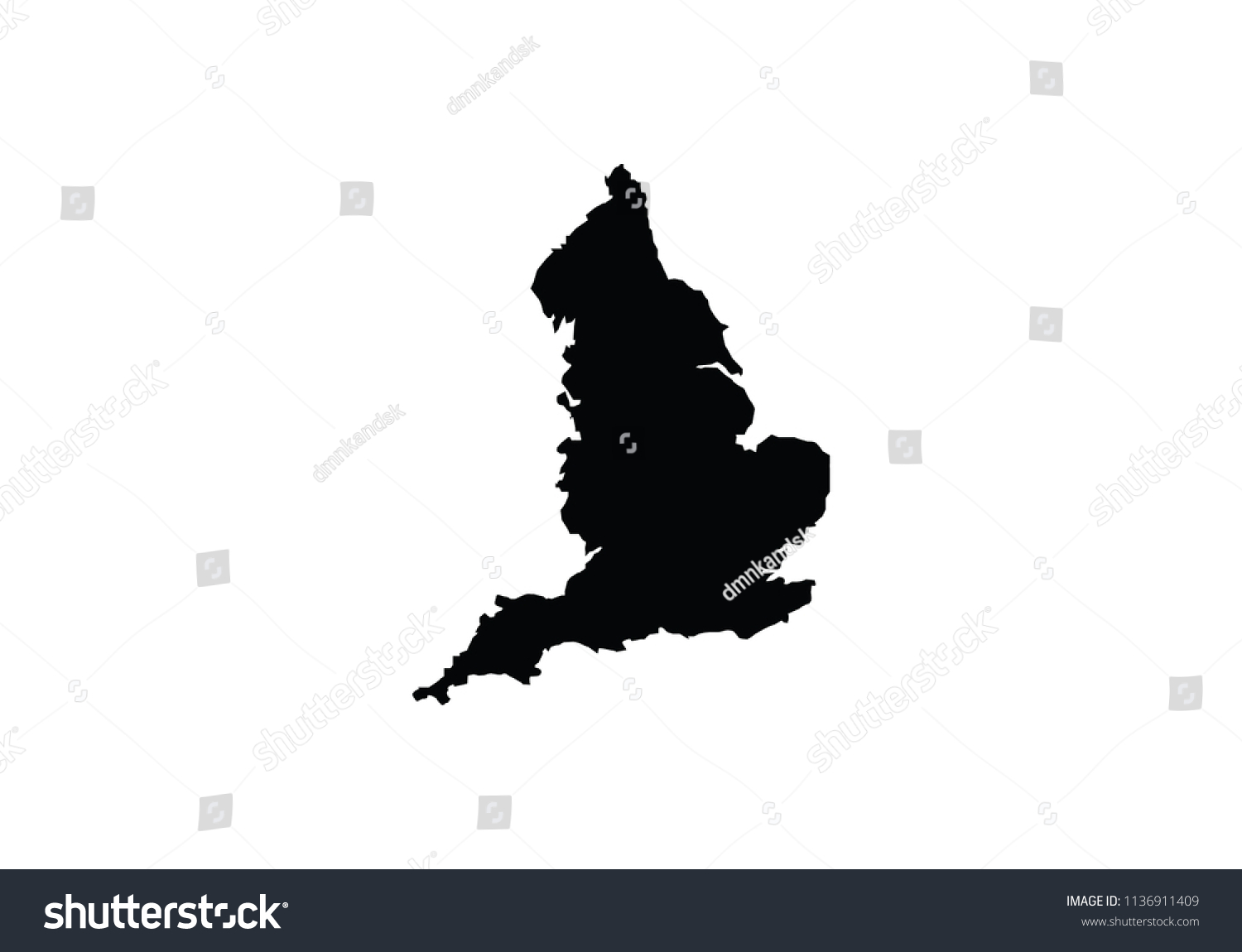England outline map country state borders - Royalty Free Stock Vector ...