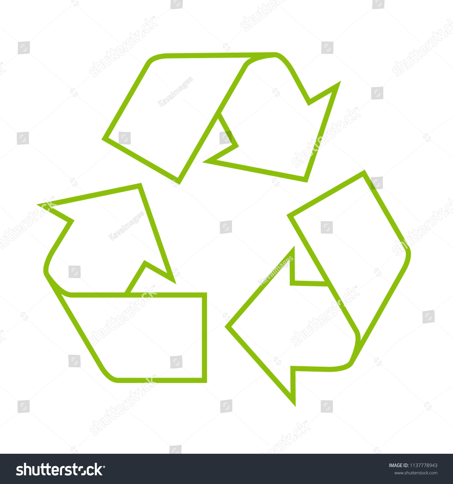Icon of recycle symbol - residue utilization - Royalty Free Stock ...