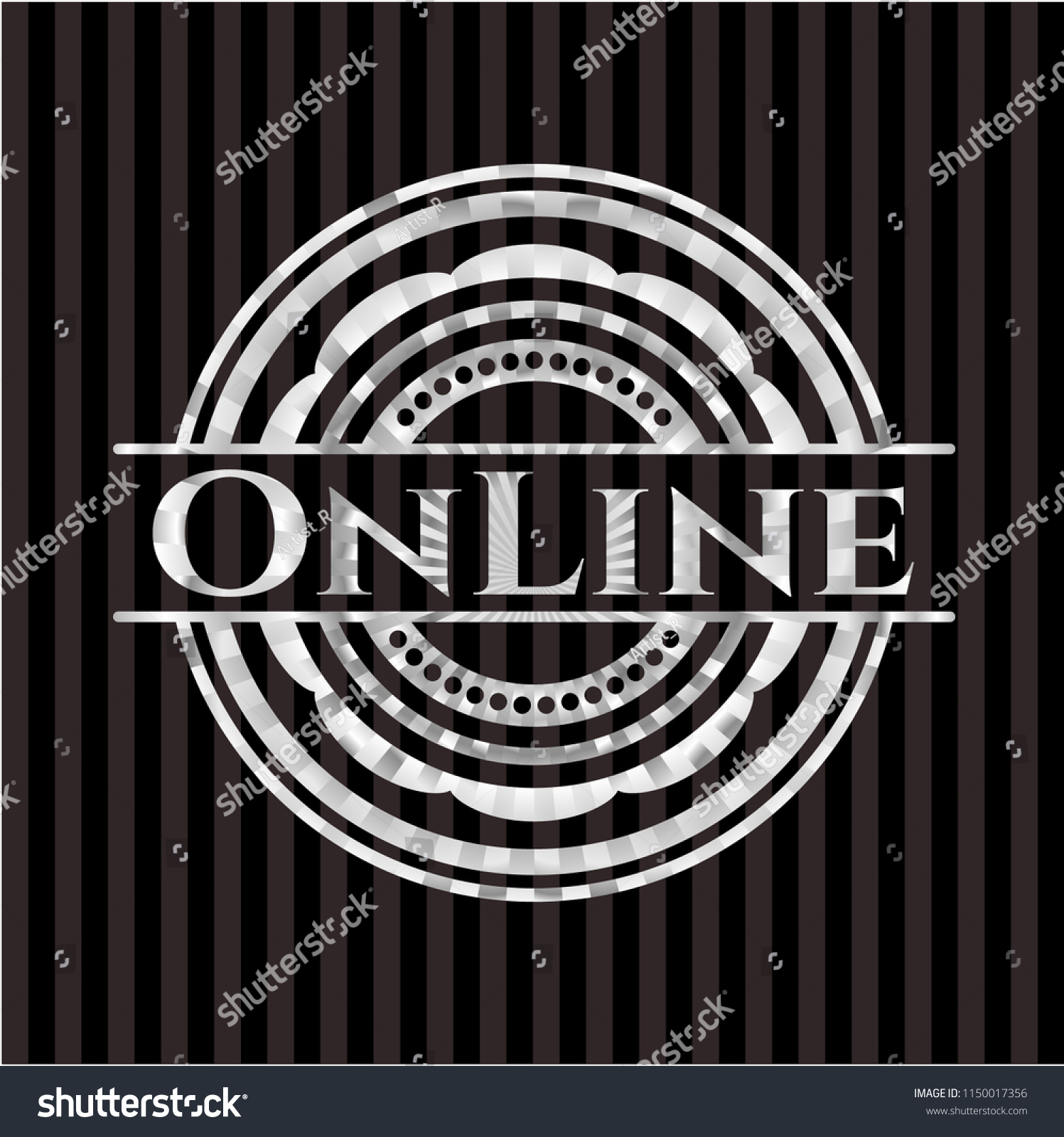 Online Silvery Emblem Or Badge Royalty Free Stock Vector 1150017356