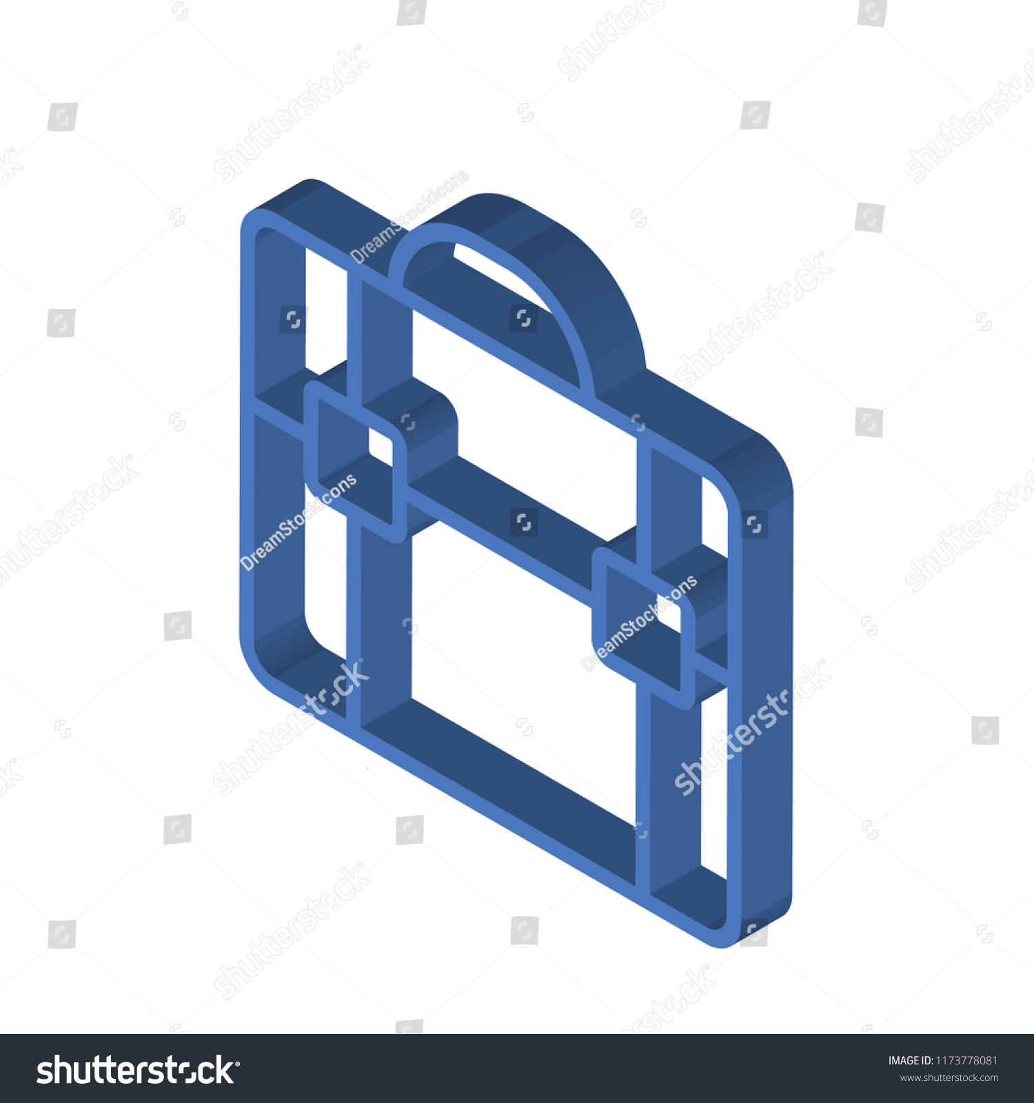 Briefcase isometric left top view 3D icon - Royalty Free Stock Vector ...