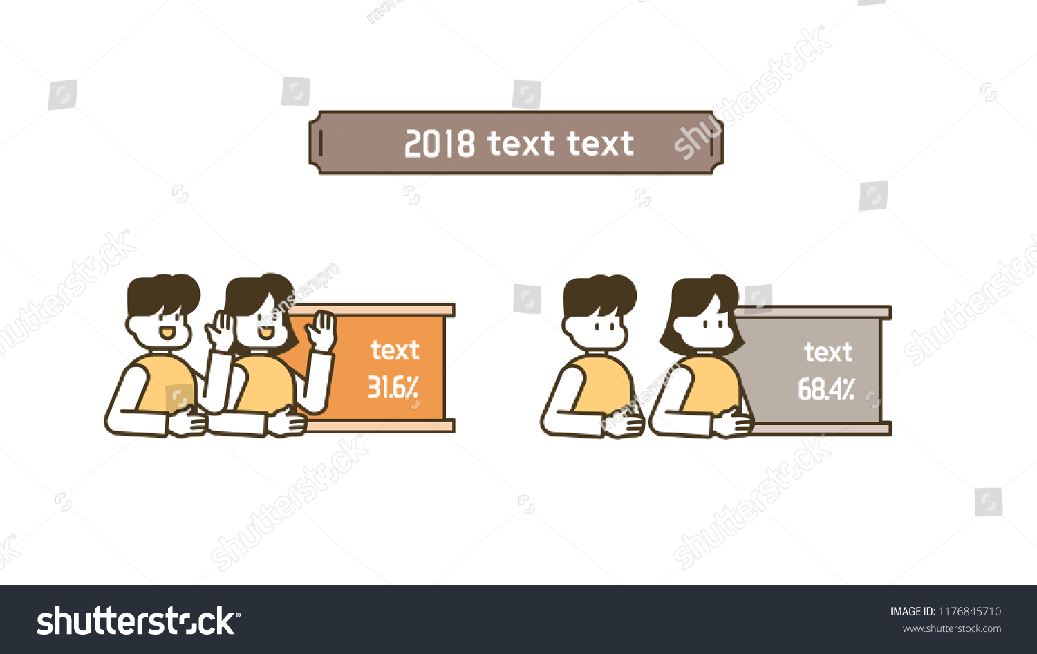 Statistics infographic using characters - Royalty Free Stock Vector ...