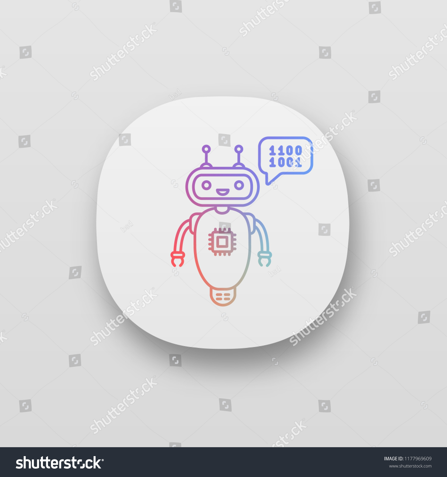 Chatbot Coding App Icon Uiux User Interface Royalty Free Stock Vector 1177969609 4524