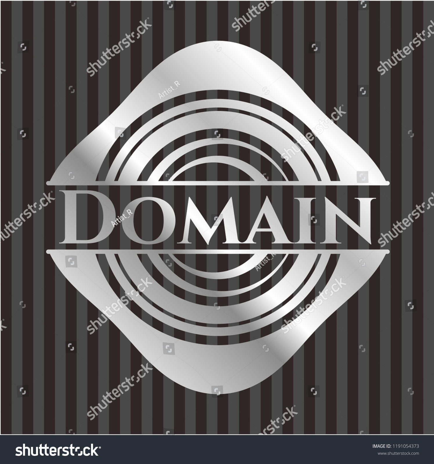 Domain Silvery Badge Or Emblem Royalty Free Stock Vector 1191054373