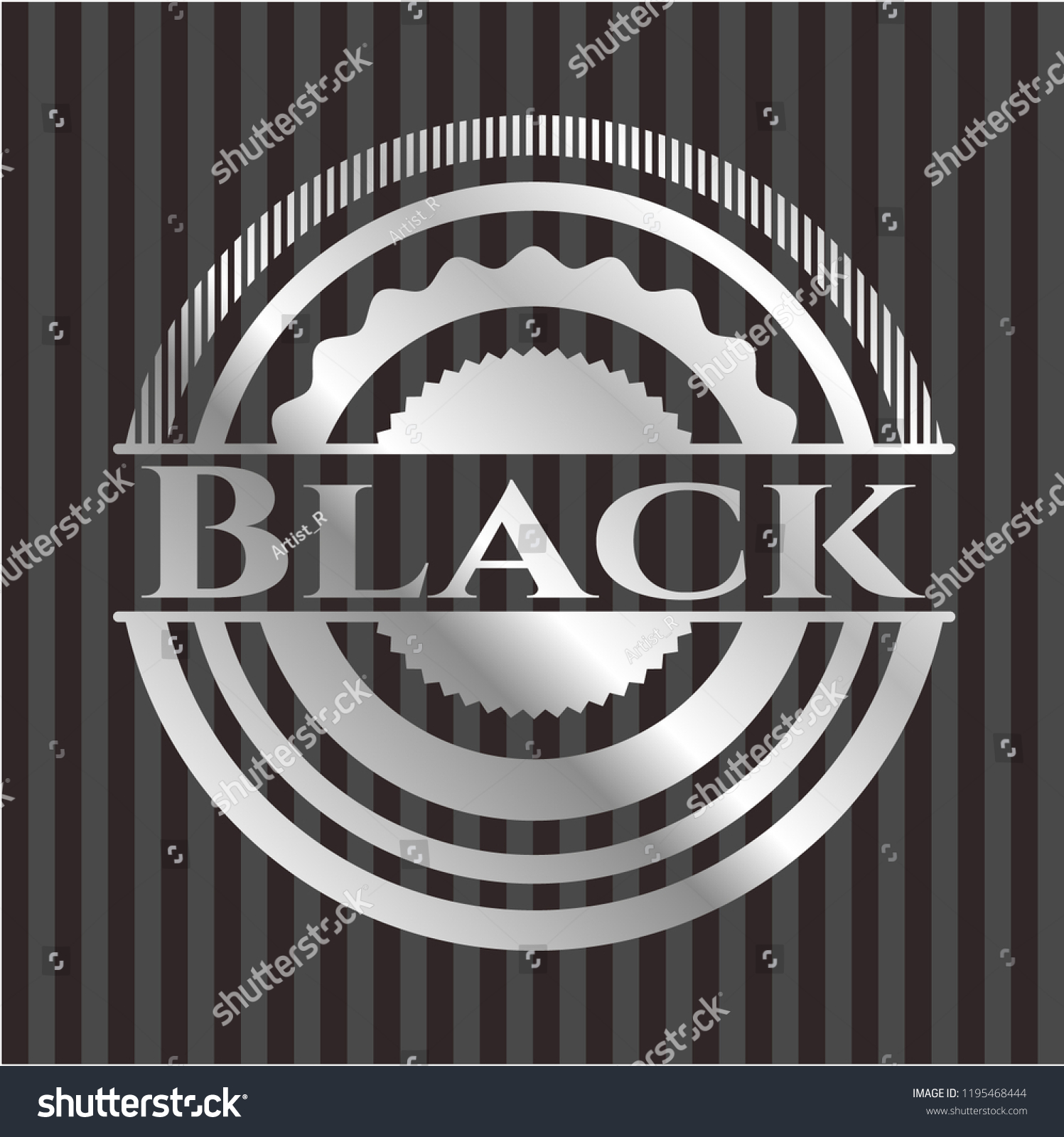 Black Silvery Emblem Royalty Free Stock Vector 1195468444