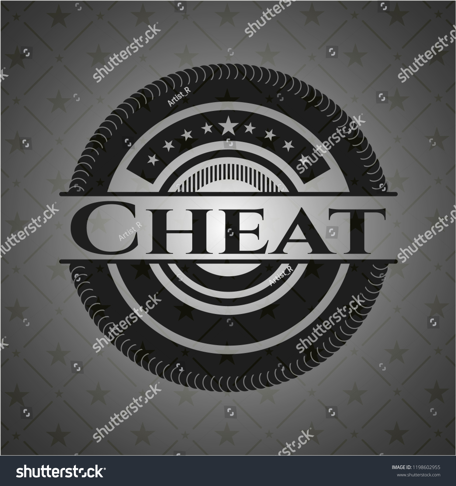 Cheat dark emblem - Royalty Free Stock Vector 1198602955 - Avopix.com