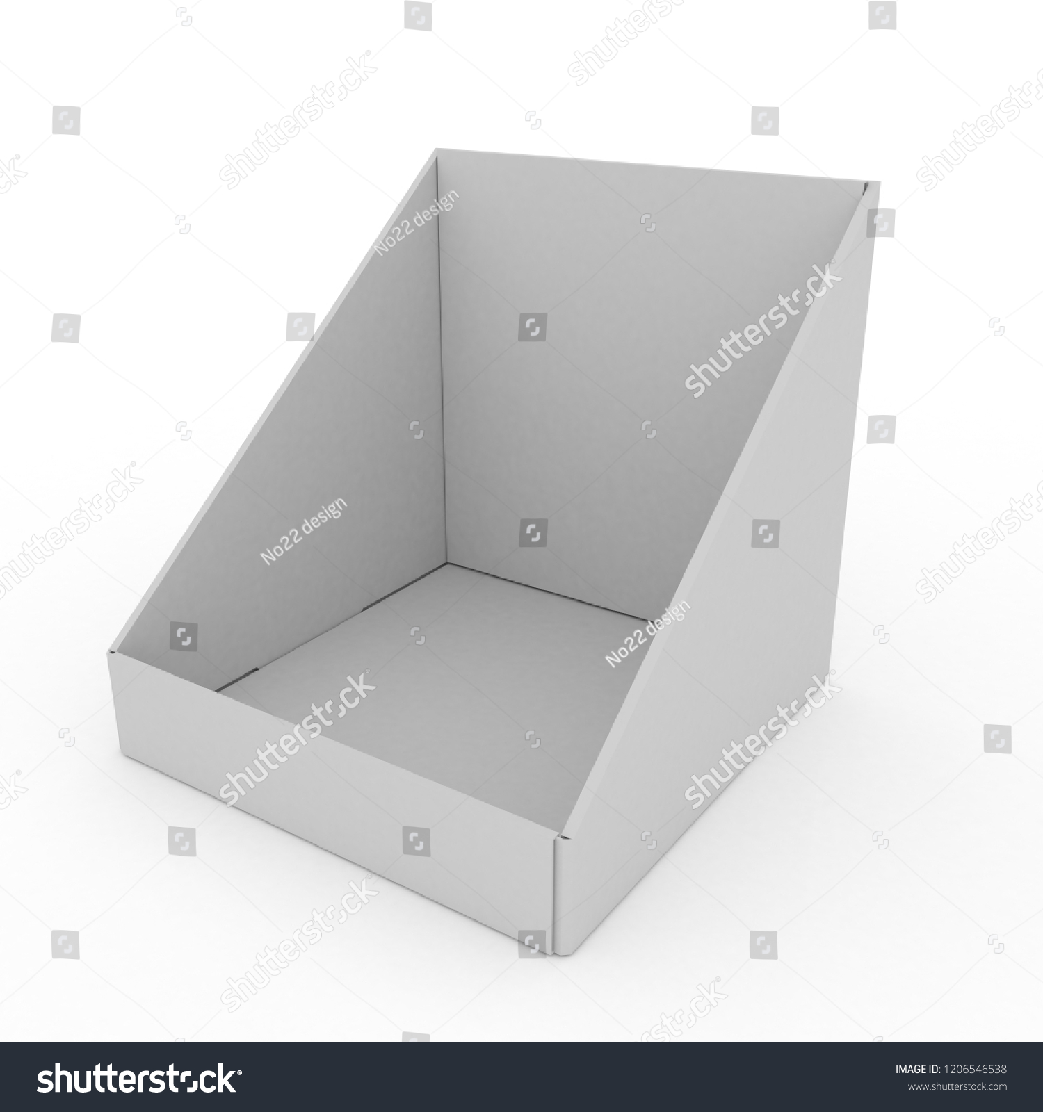 Cardboard POS display - isolated white - Royalty Free Stock Photo ...