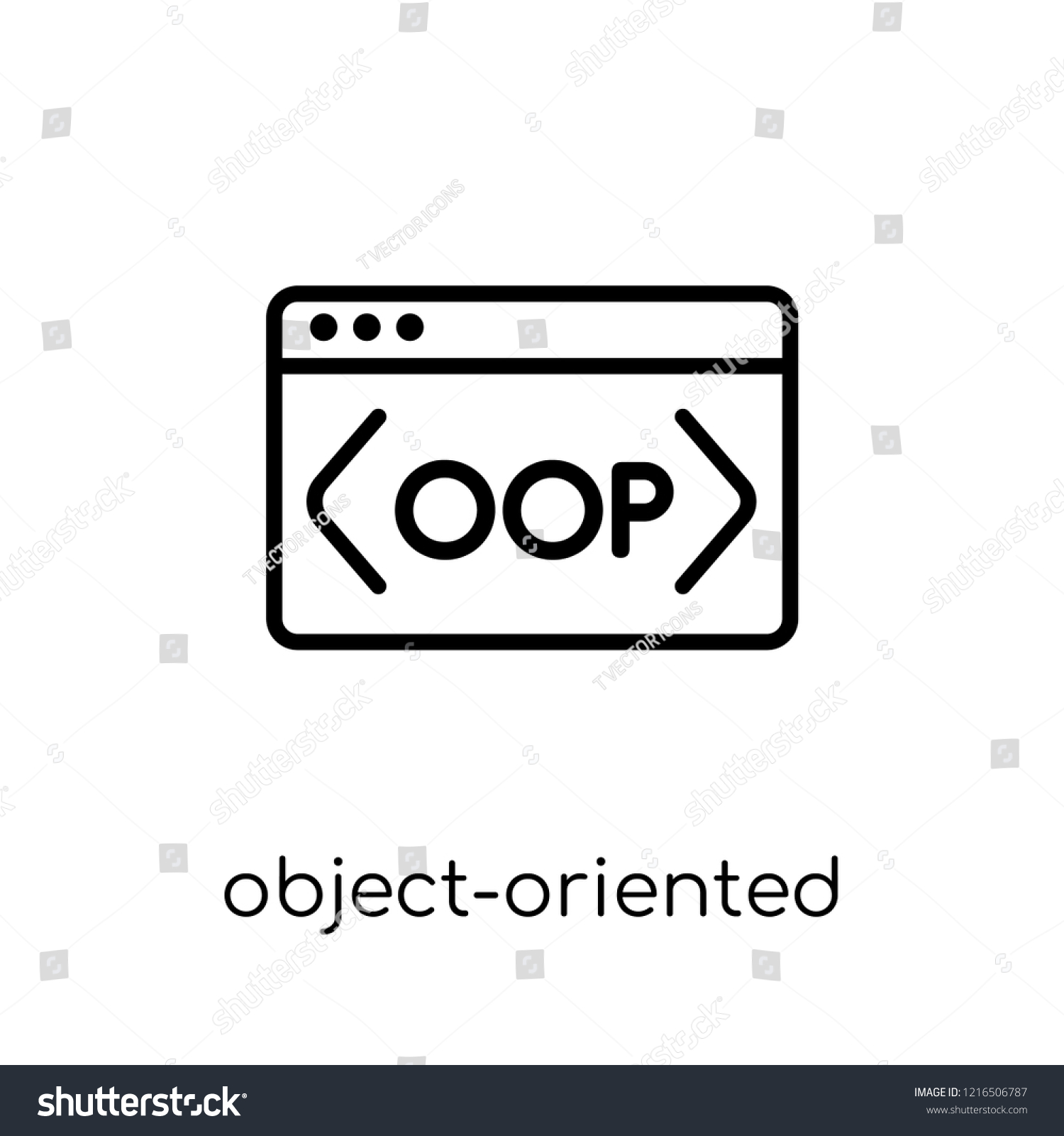 Object Oriented Programming Icon Trendy Modern Royalty Free Stock Vector 1216506787