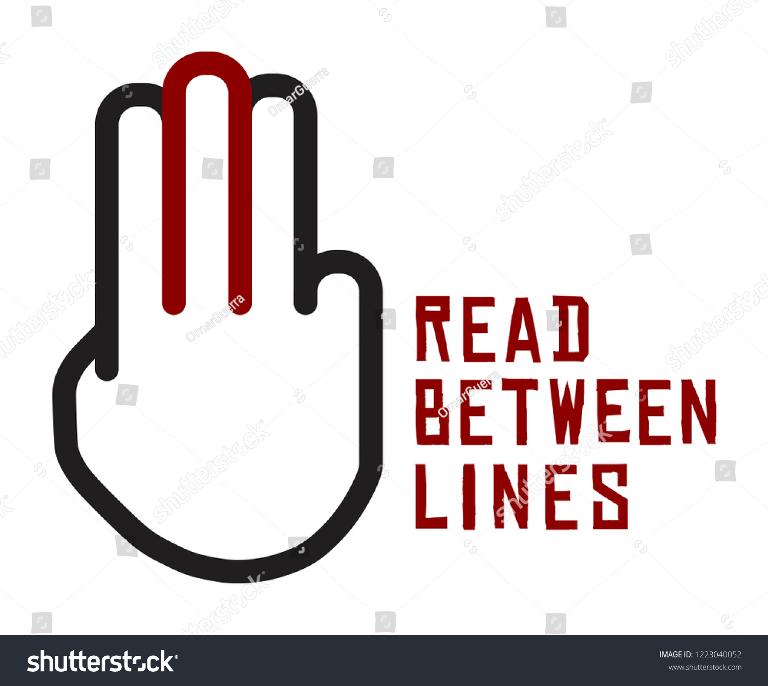 Hand Suggesting A Middle Finger Of Fuck Off Royalty Free Stock Vector 1223040052