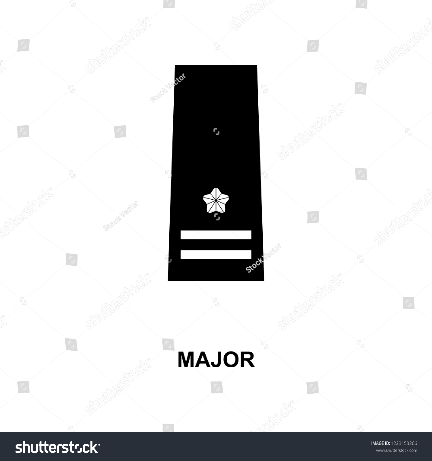 japan major military ranks and insignia glyph - Royalty Free Stock ...