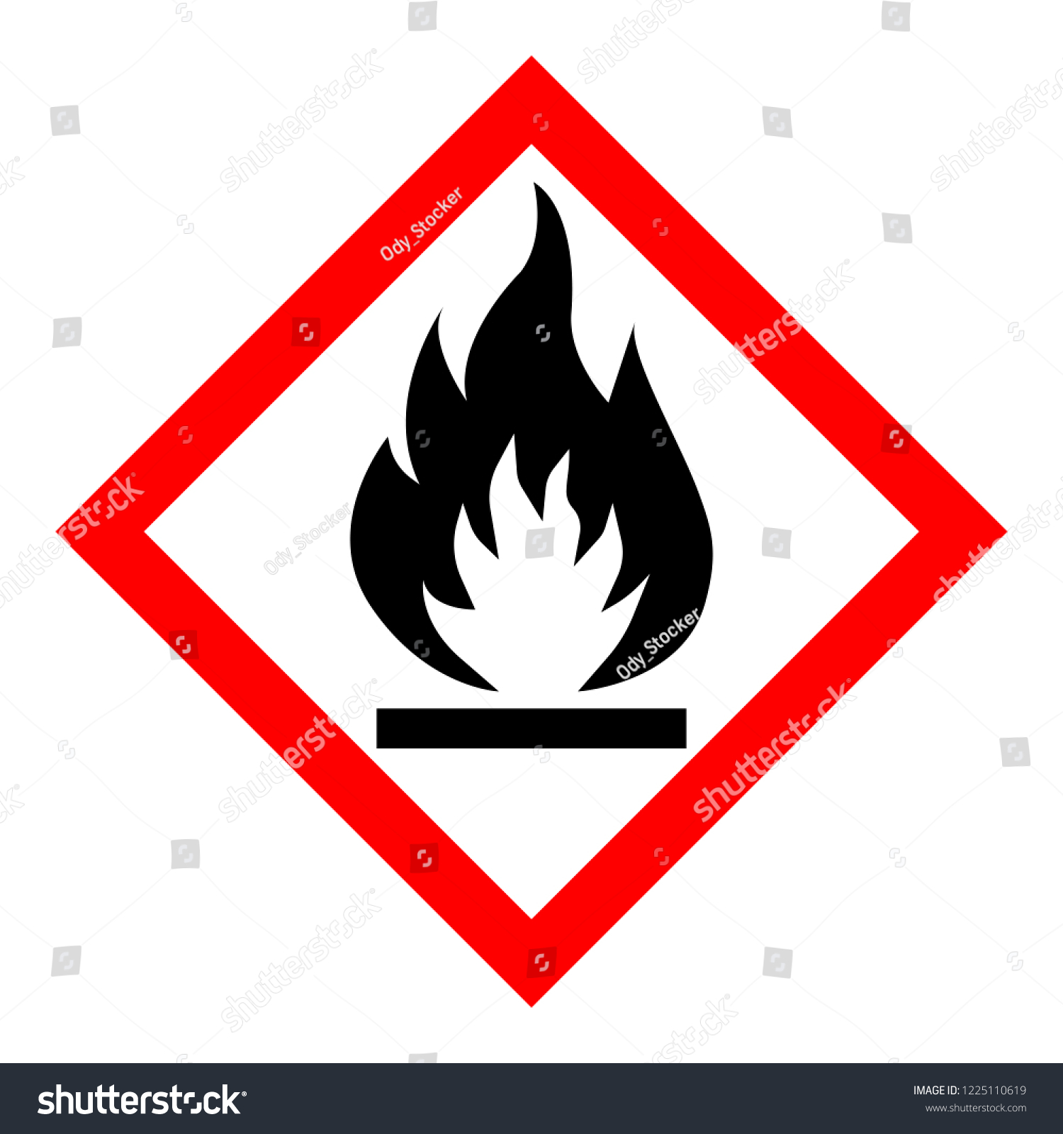 Standard Pictogam of Flammable Symbol, Warning - Royalty Free Stock ... Standard Pictogam of Flammable Symbol, Warning - Royalty Free Stock ...