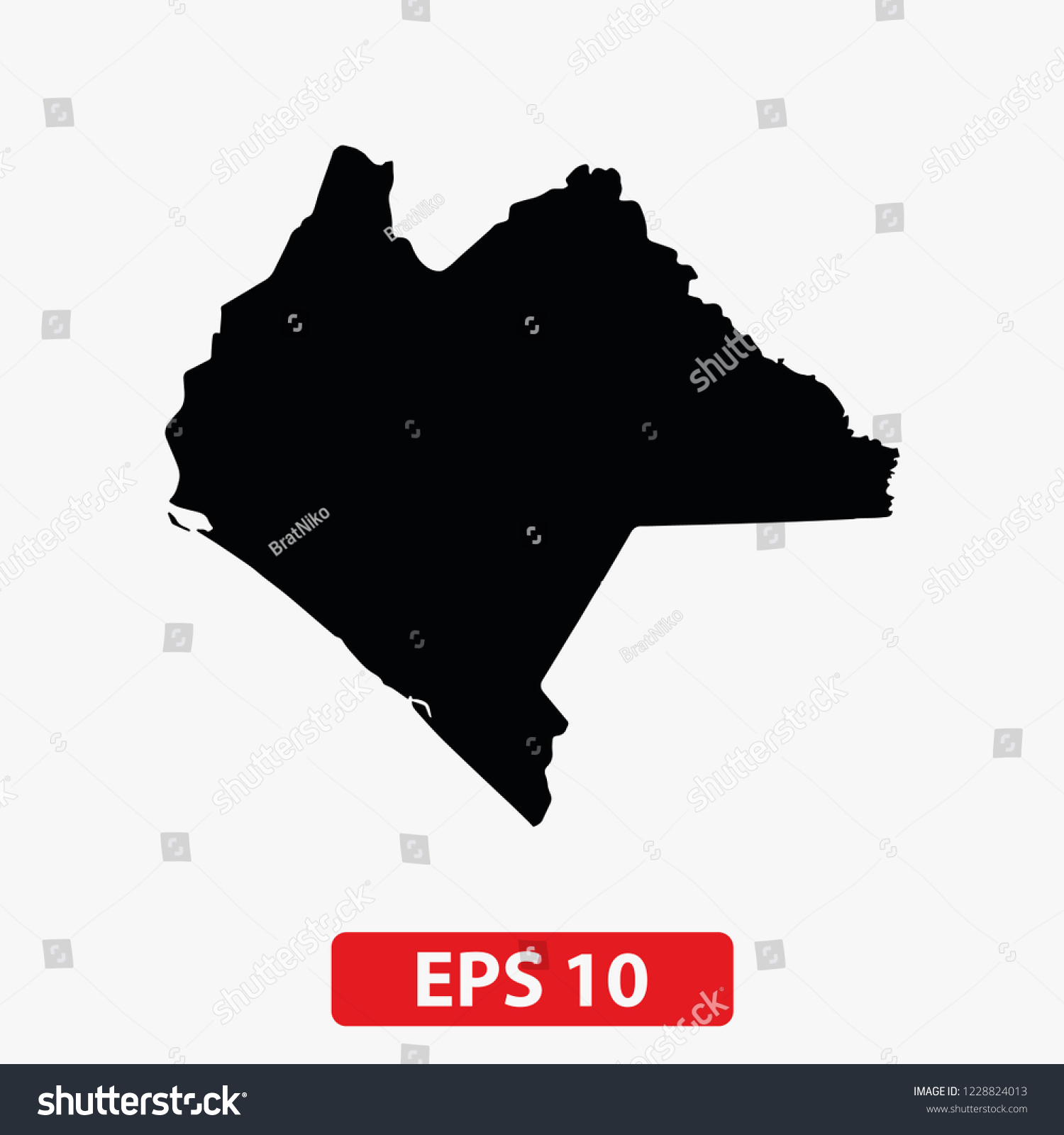 Map of Chiapas, Mexico. Vector - Royalty Free Stock Vector 1228824013 ...