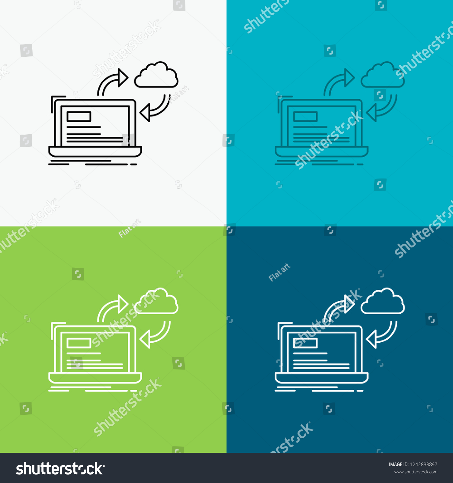 Sync Processing Data Dashboard Arrows Icon Royalty Free Stock Vector 1242838897