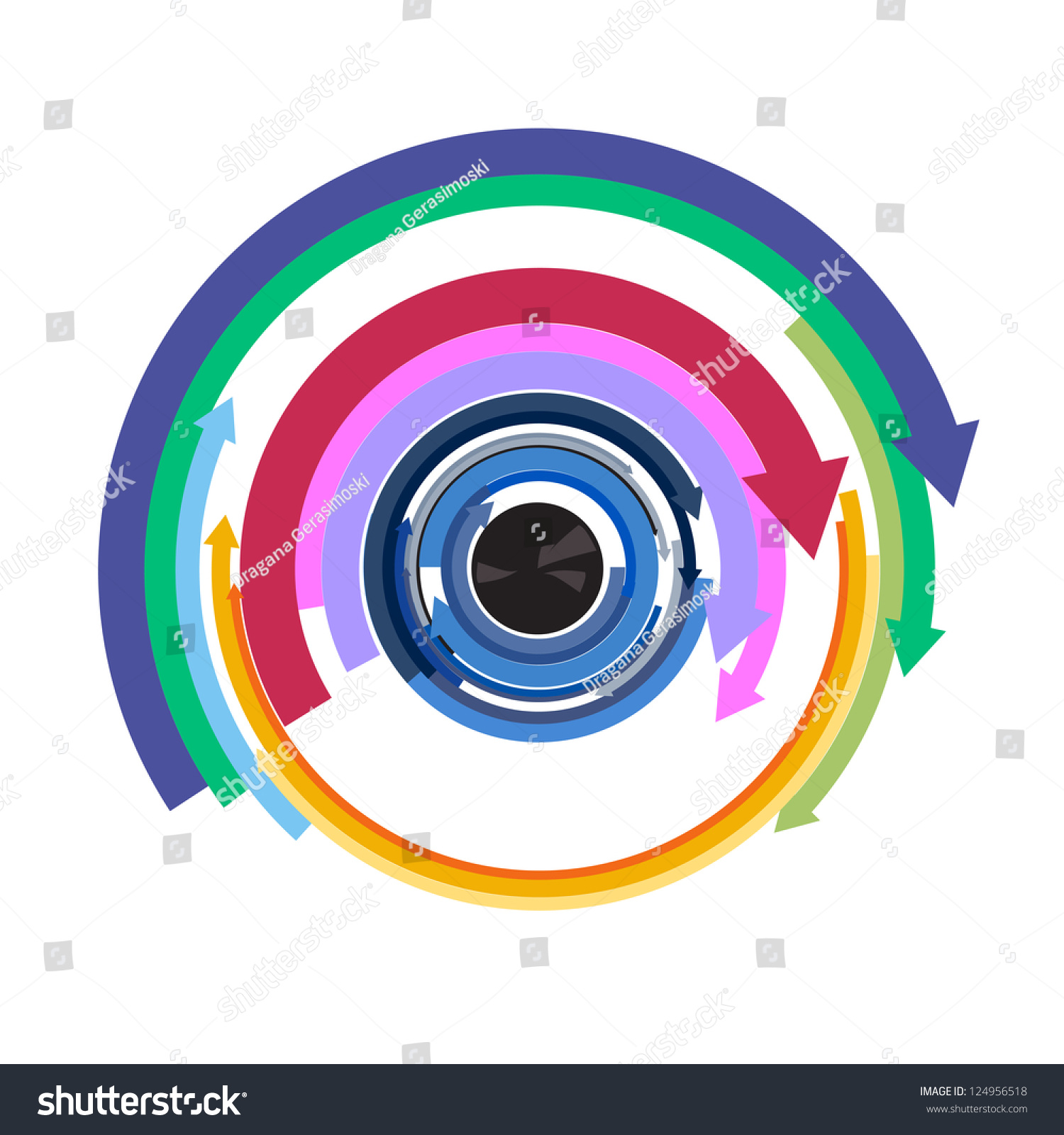eye with arrow - Royalty Free Stock Photo 124956518 - Avopix.com