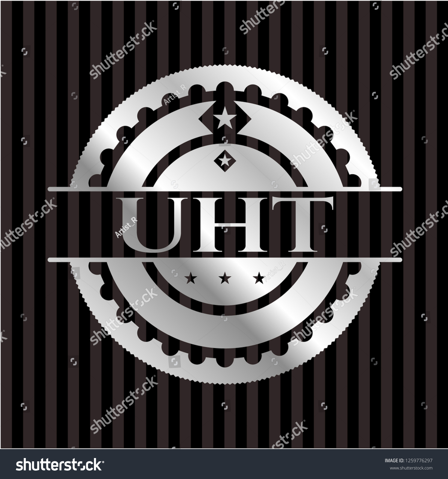 Uht Silvery Emblem Royalty Free Stock Vector 1259776297