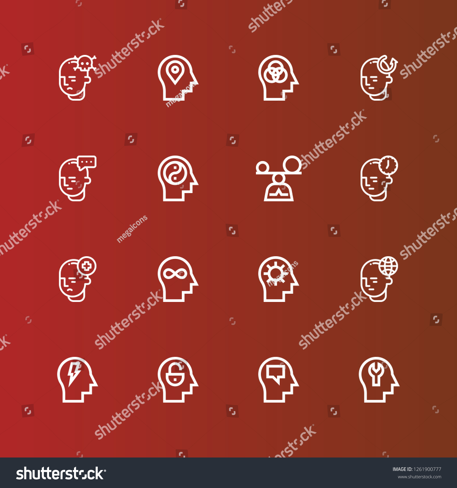 Editable 16 mindful icons for web and mobile. - Royalty Free Stock ...