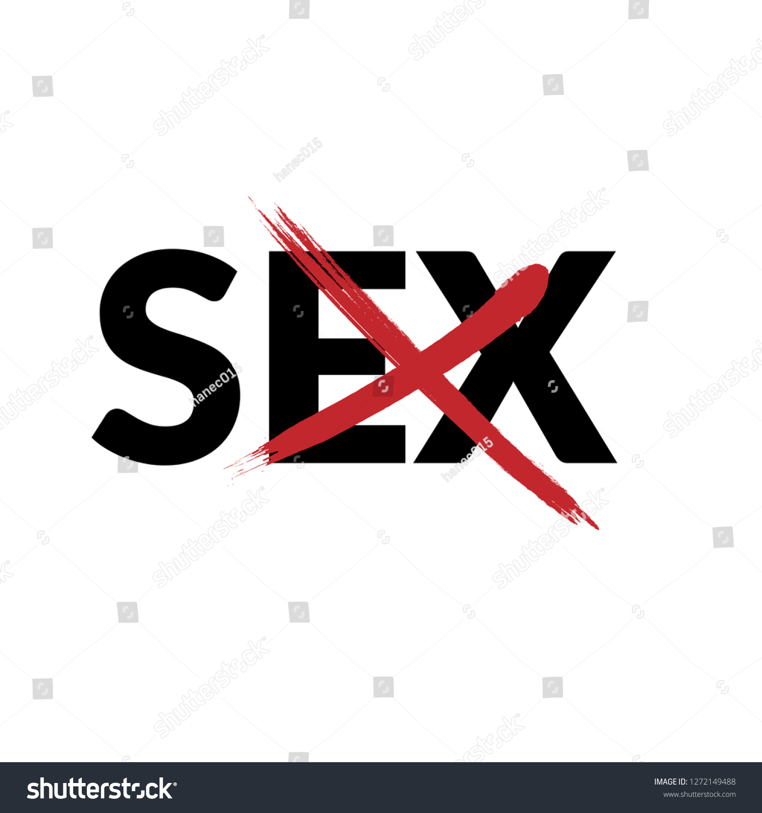 No Sex Sign Royalty Free Stock Vector 1272149488