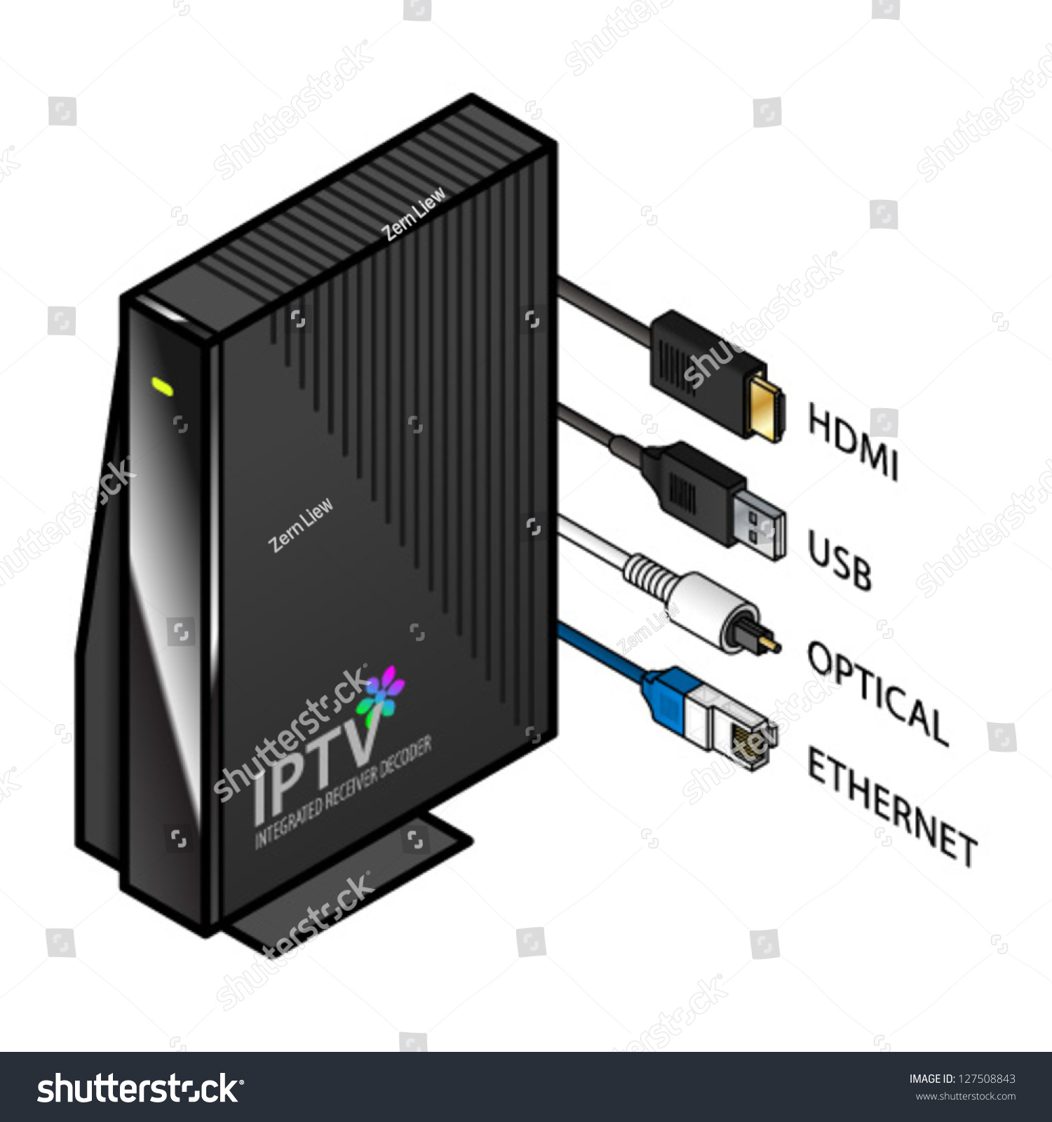 A small IPTV set top box or integrated receiver - Royalty Free Stock ...